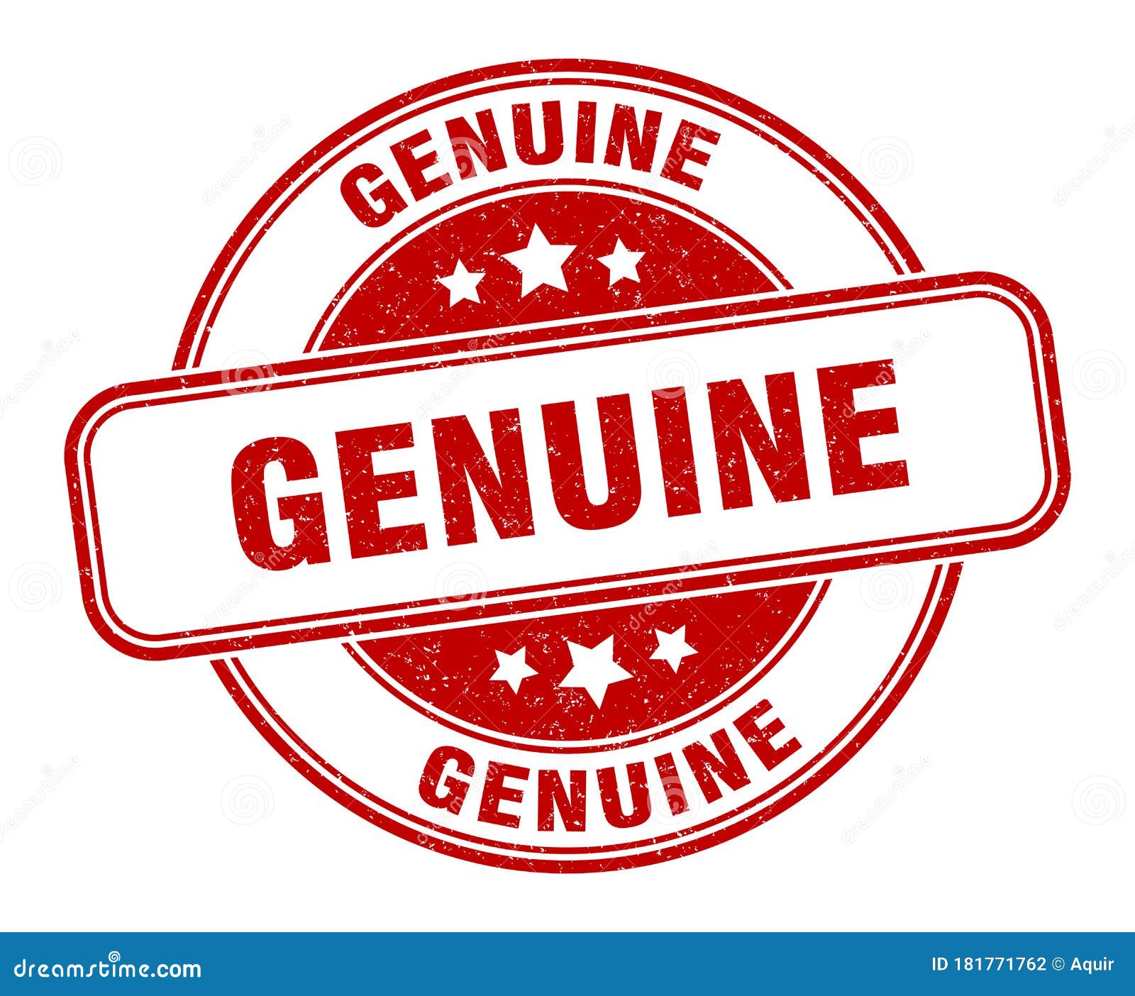 Genuine Stamp Cartoon Vector | CartoonDealer.com #105773401