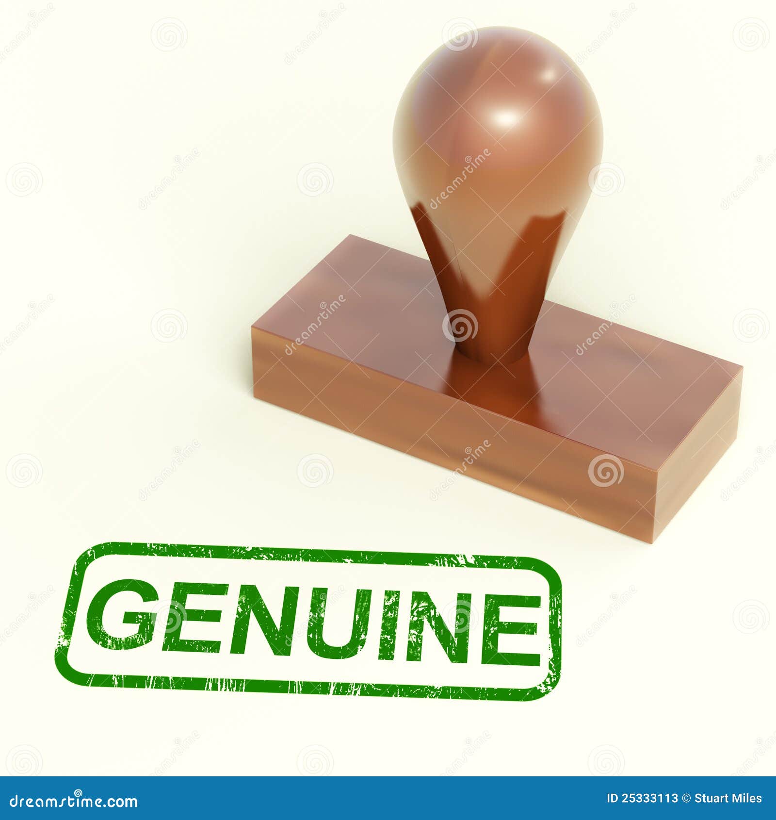 Genuine Stamp Showing Real Certified Products Stock Illustration ...