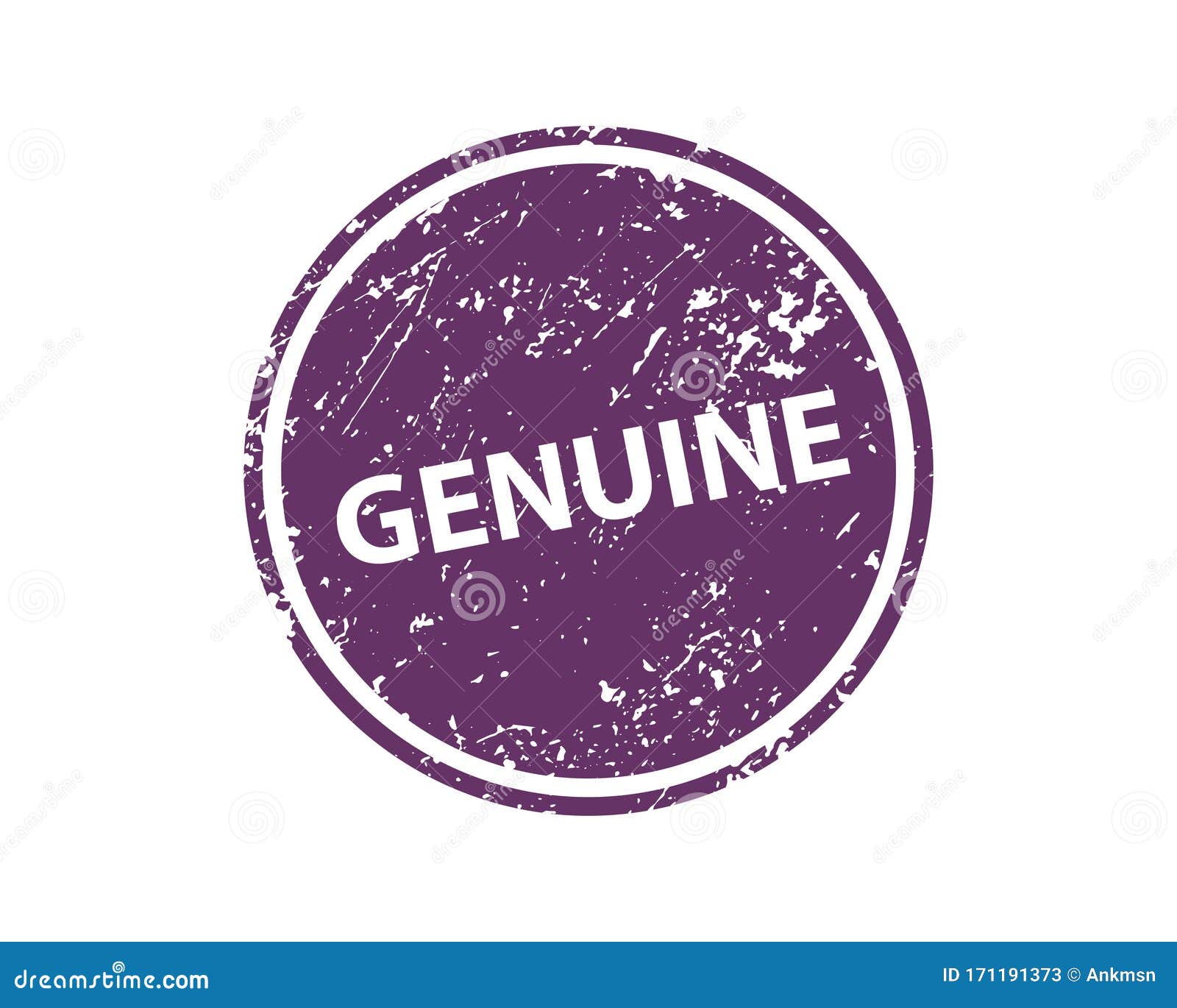 Genuine Stamp Vector Texture. Rubber Cliche Imprint Stock Vector ...