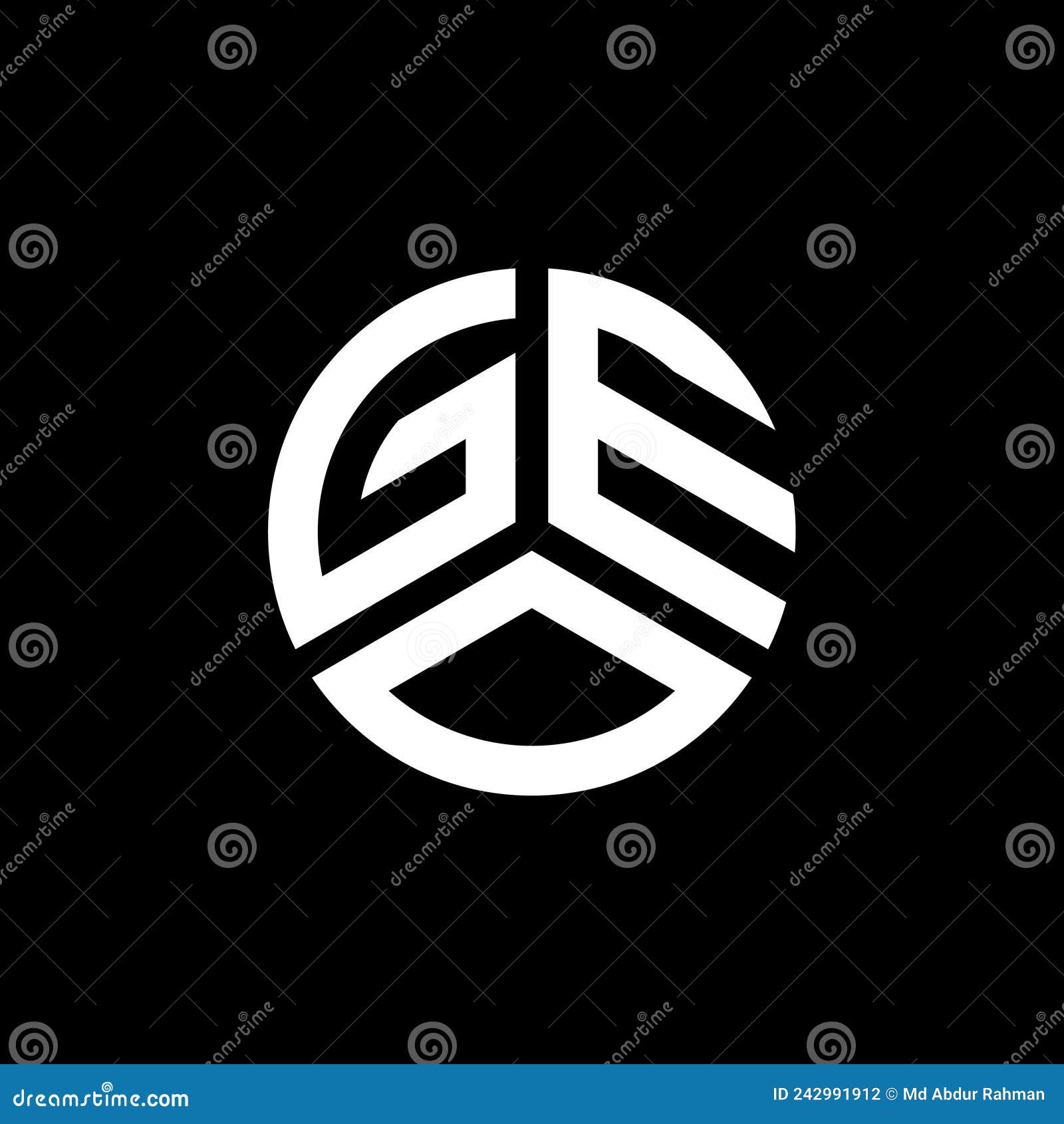 GEO Letter Logo Design on White Background. GEO Creative Initials ...