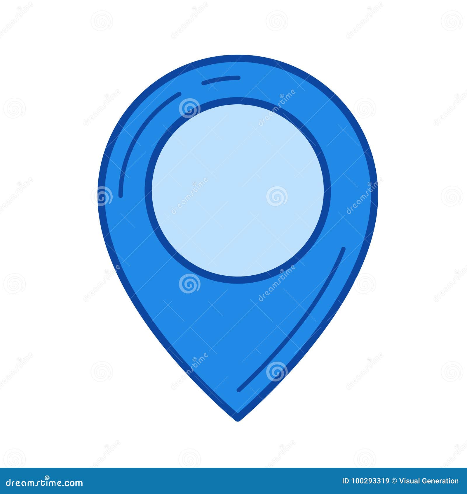 Geo location line icon. stock vector. Illustration of direction - 100293319