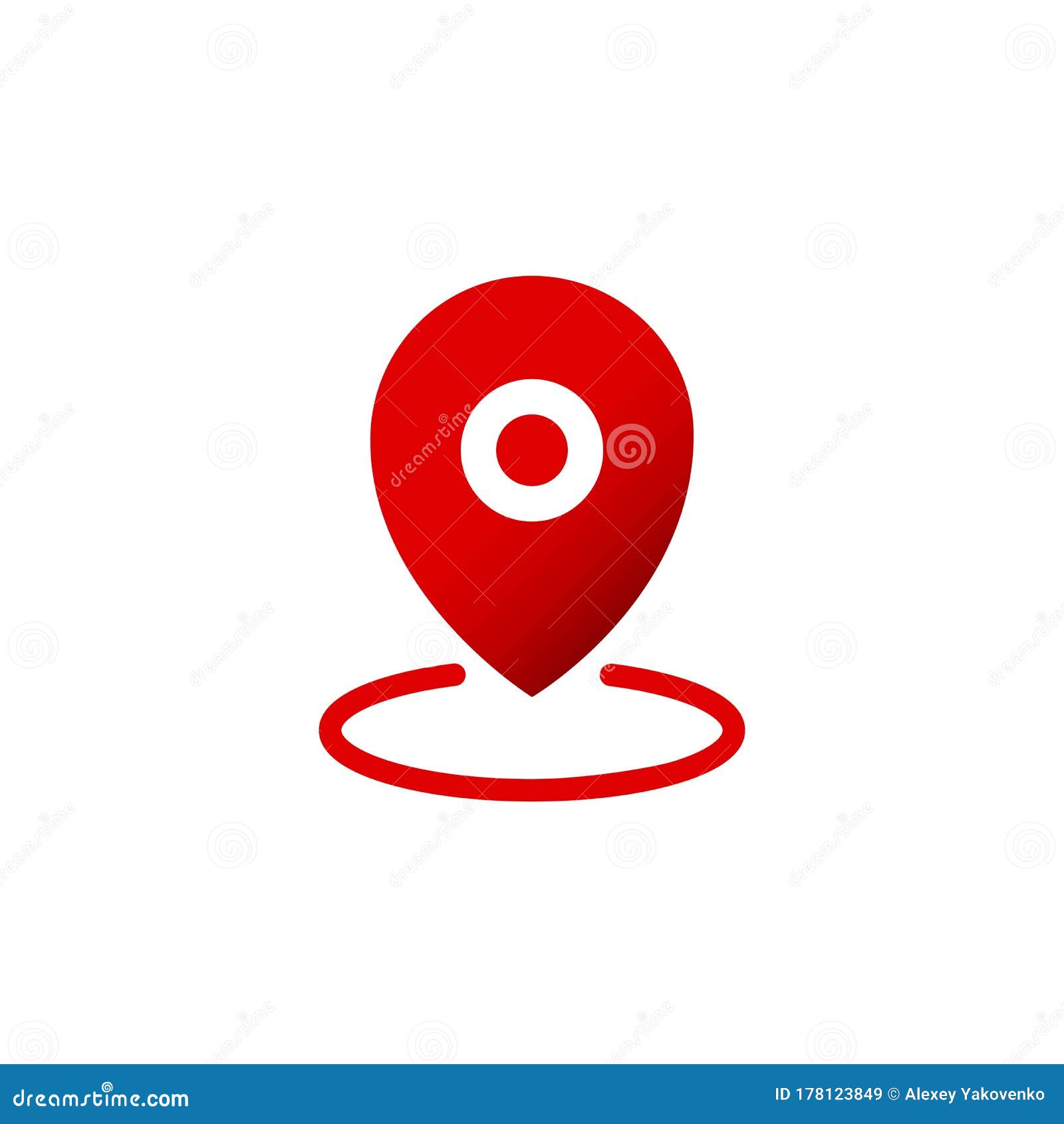 Geo Pin, Location Icon in Red or Geolocation, Gps, Map Pointer on ...