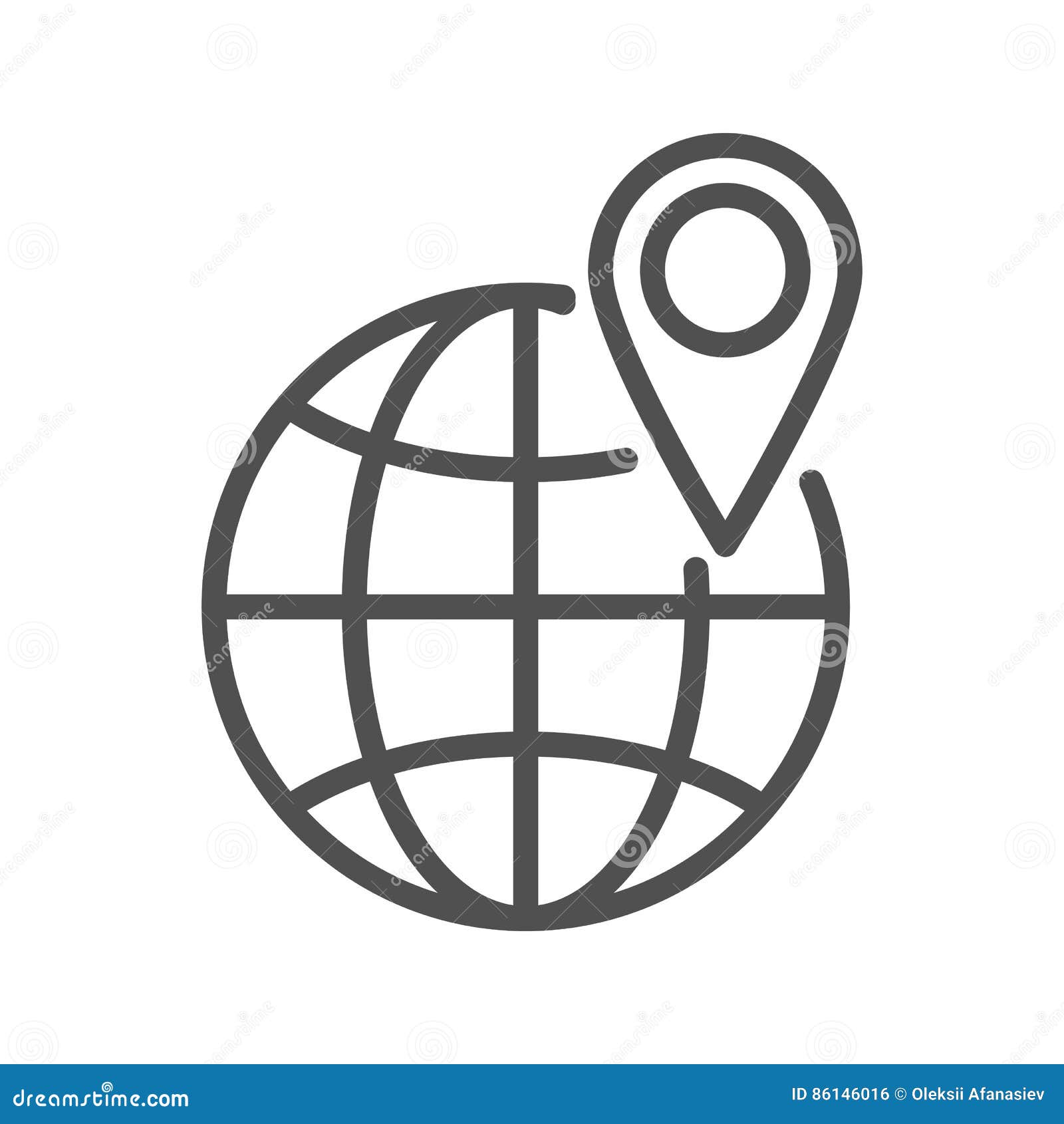 Geo tag line icon stock vector. Illustration of button - 86146016