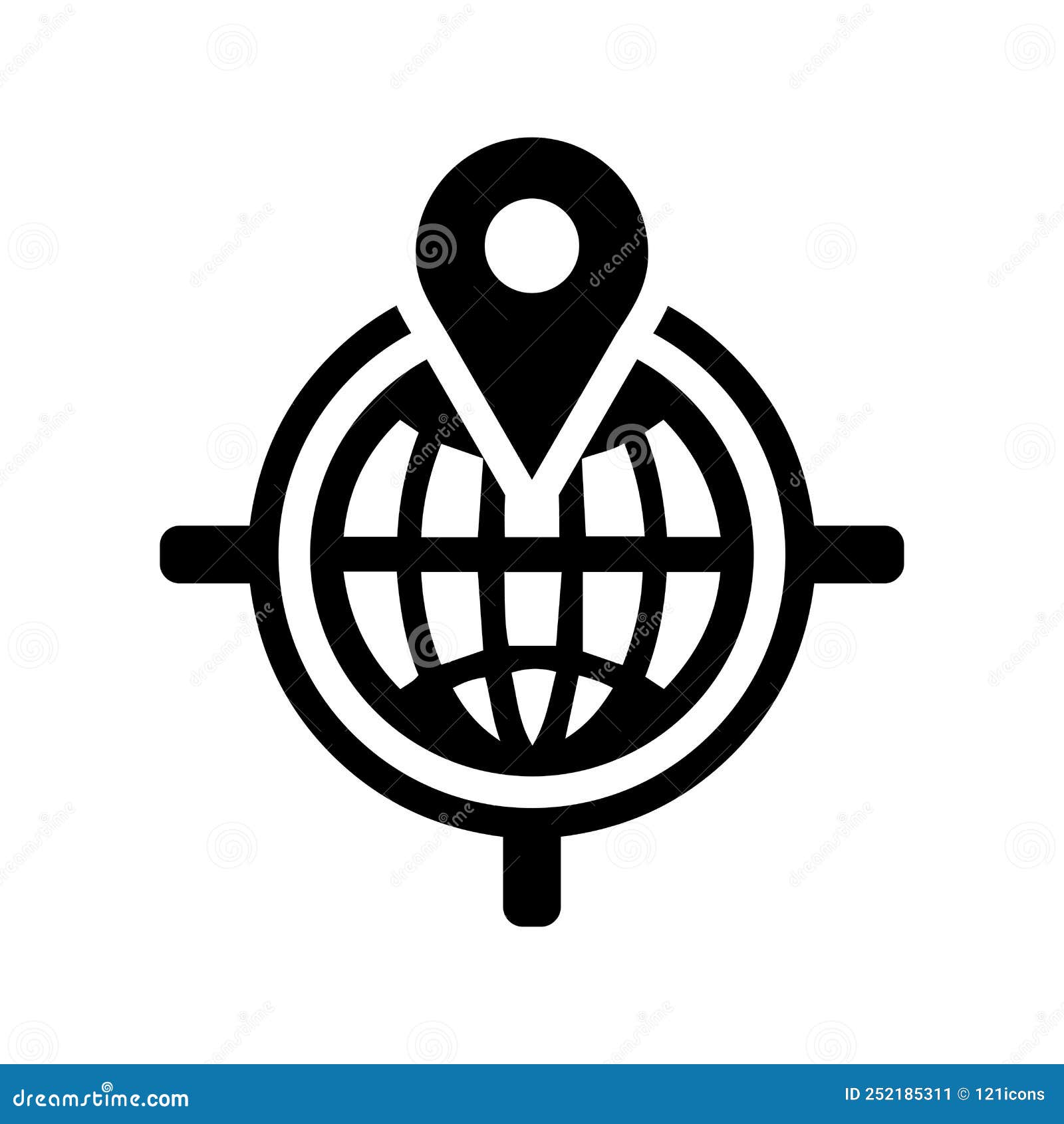 GEO Targeting Icon. Black Vector Graphics Stock Illustration ...