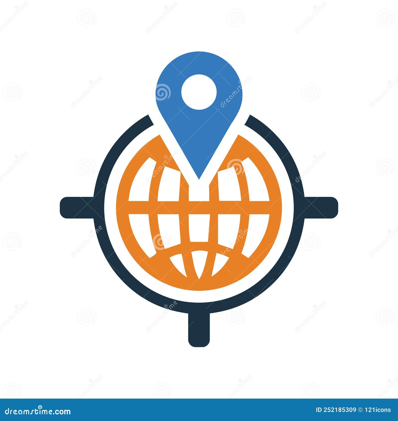 GEO Targeting Icon. Glyph Style Vector EPS Stock Illustration ...