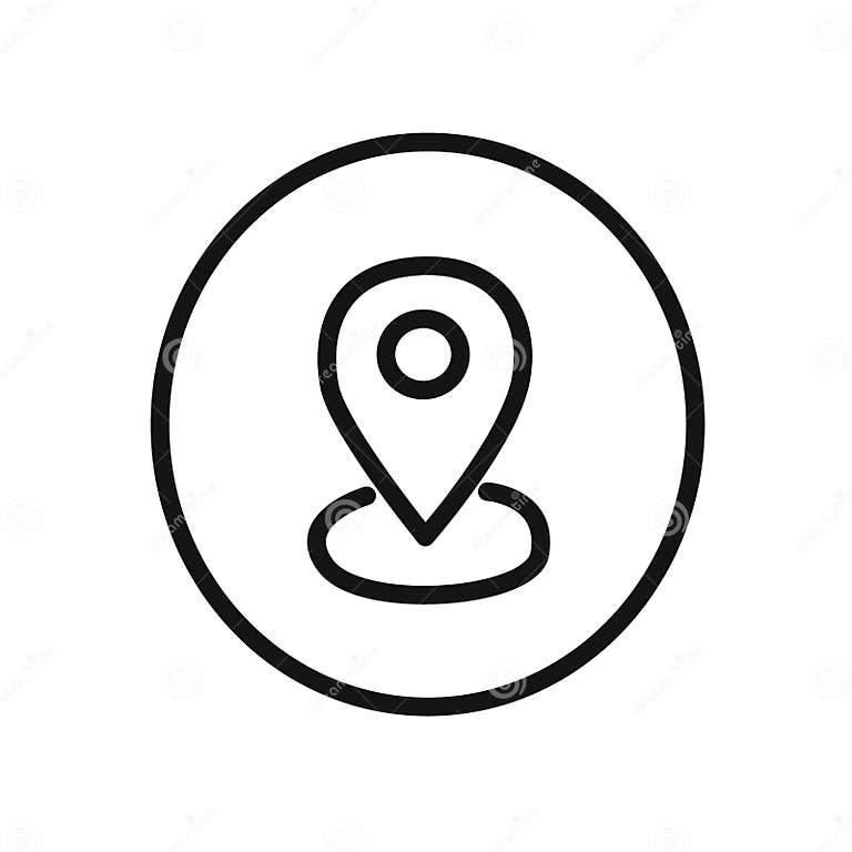 Geo Targeting Icon Linear Vector Graphics Sign Stock Vector - Illustration of icon, point: 326821857