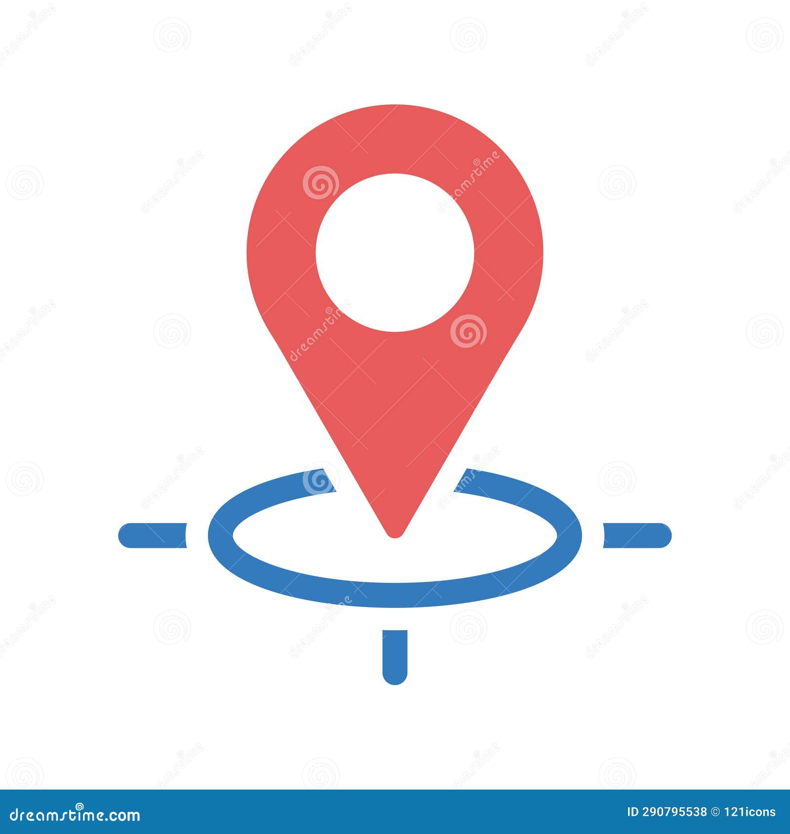 Geo-Targeting icon stock illustration. Illustration of position - 290795538