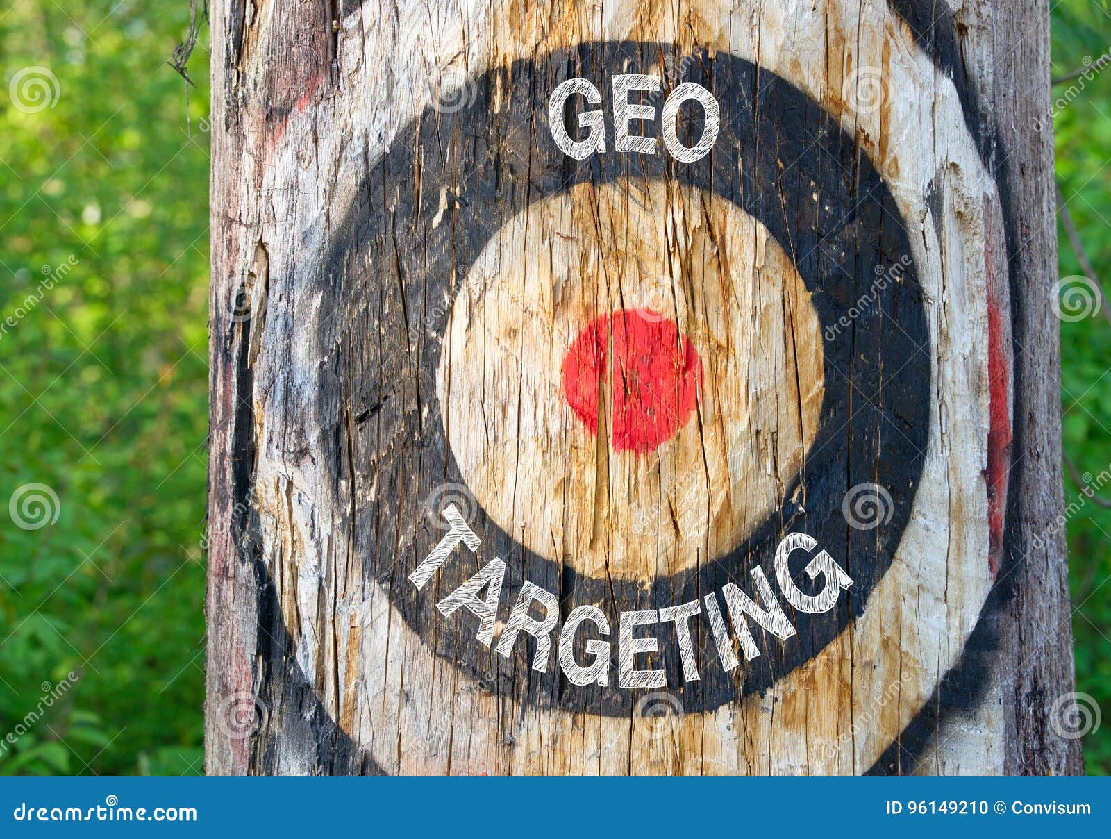 Geo Targeting - Tree with Target Stock Photo - Image of info, sign ...