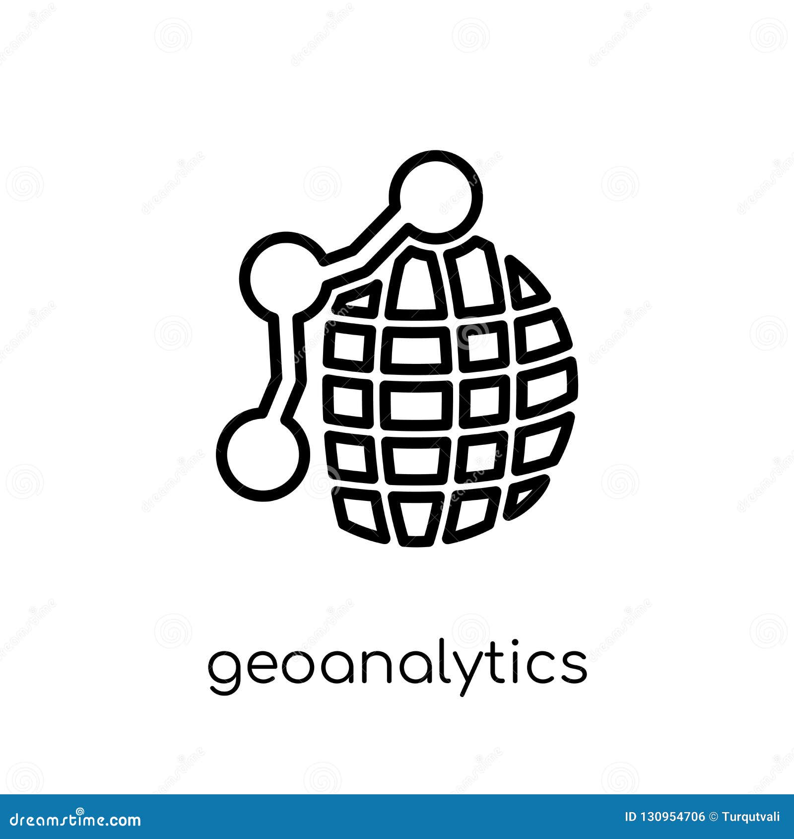 GeoAnalytics Icon. Trendy Modern Flat Linear Vector GeoAnalytics Icon ...