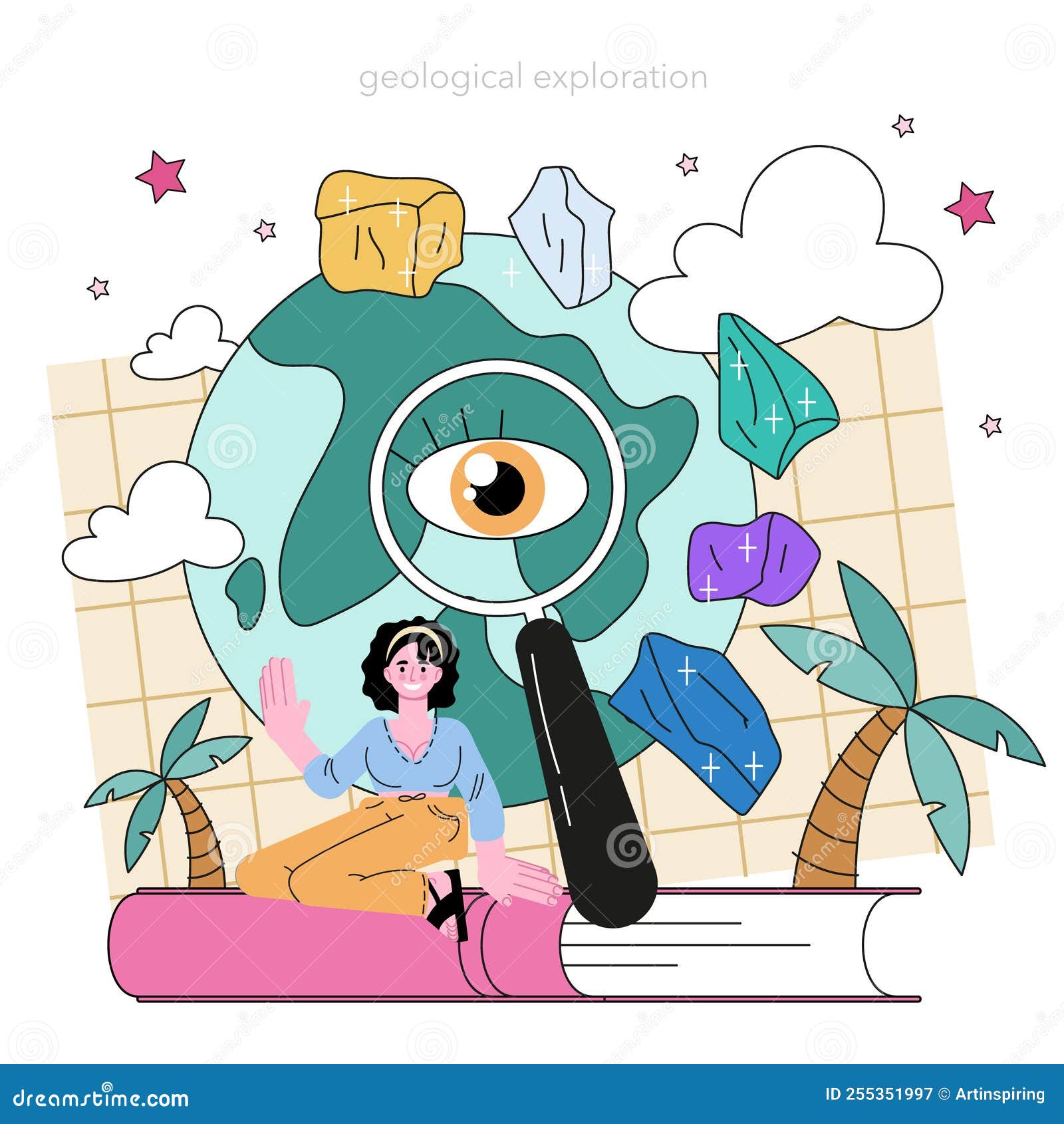 Geochemist Concept. Scientist Study Structure, Evolution and Dynamics ...