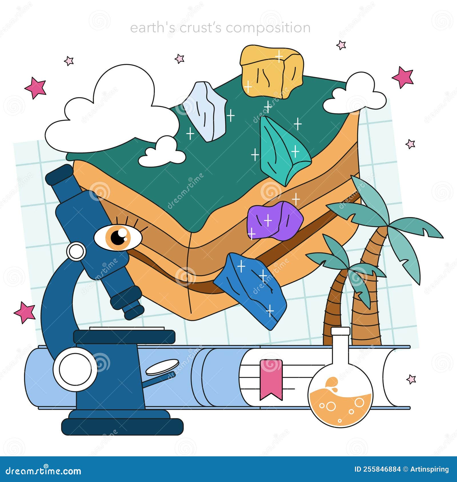Geochemist Concept. Scientist Study Structure, Evolution and Dynamics ...