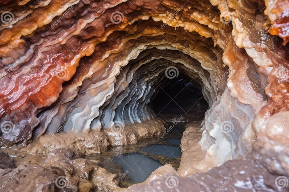 Geode Formation Opened within a Cavern Stock Image - Image of beauty ...