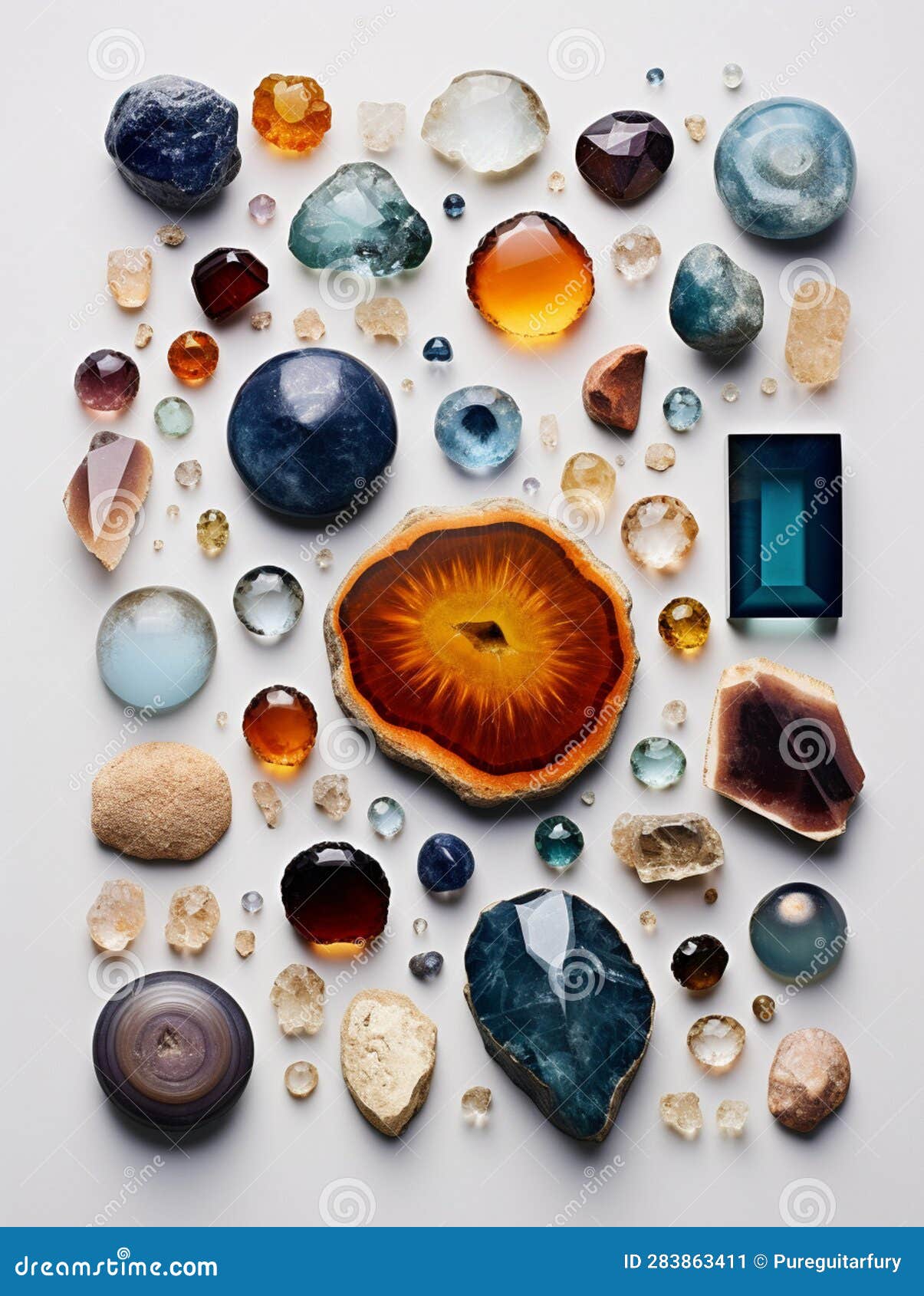 Geode and Gemstone Layout stock illustration. Illustration of geology ...