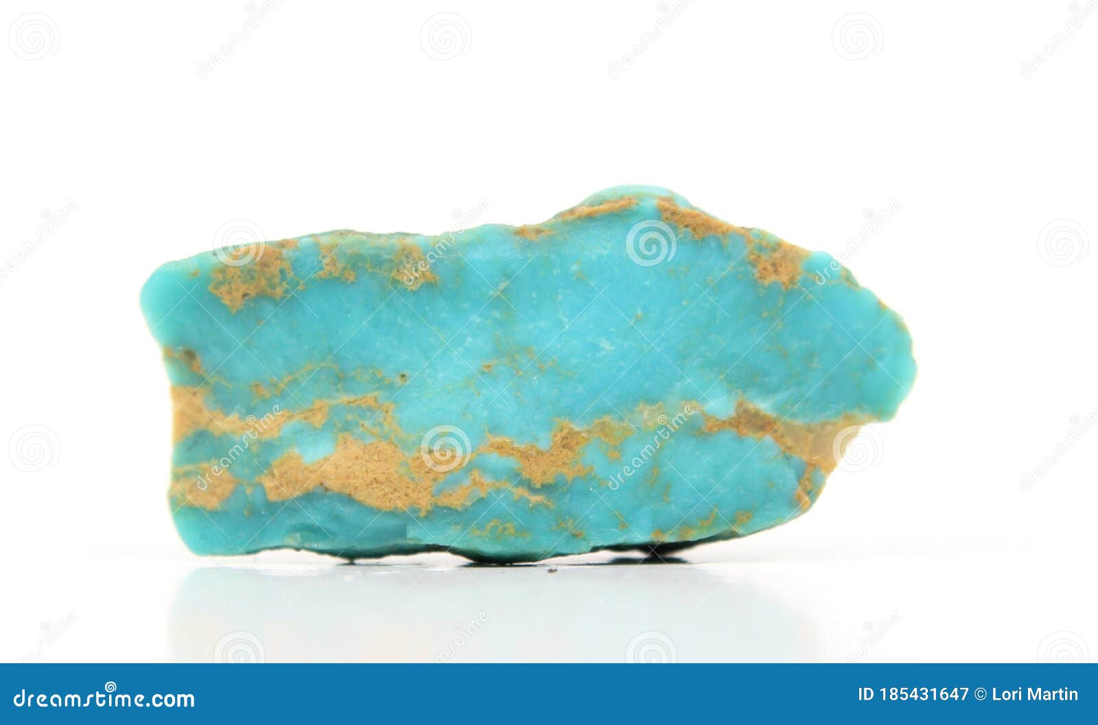 Turquoise Mineral Isolated on White Background Stock Image - Image of ...