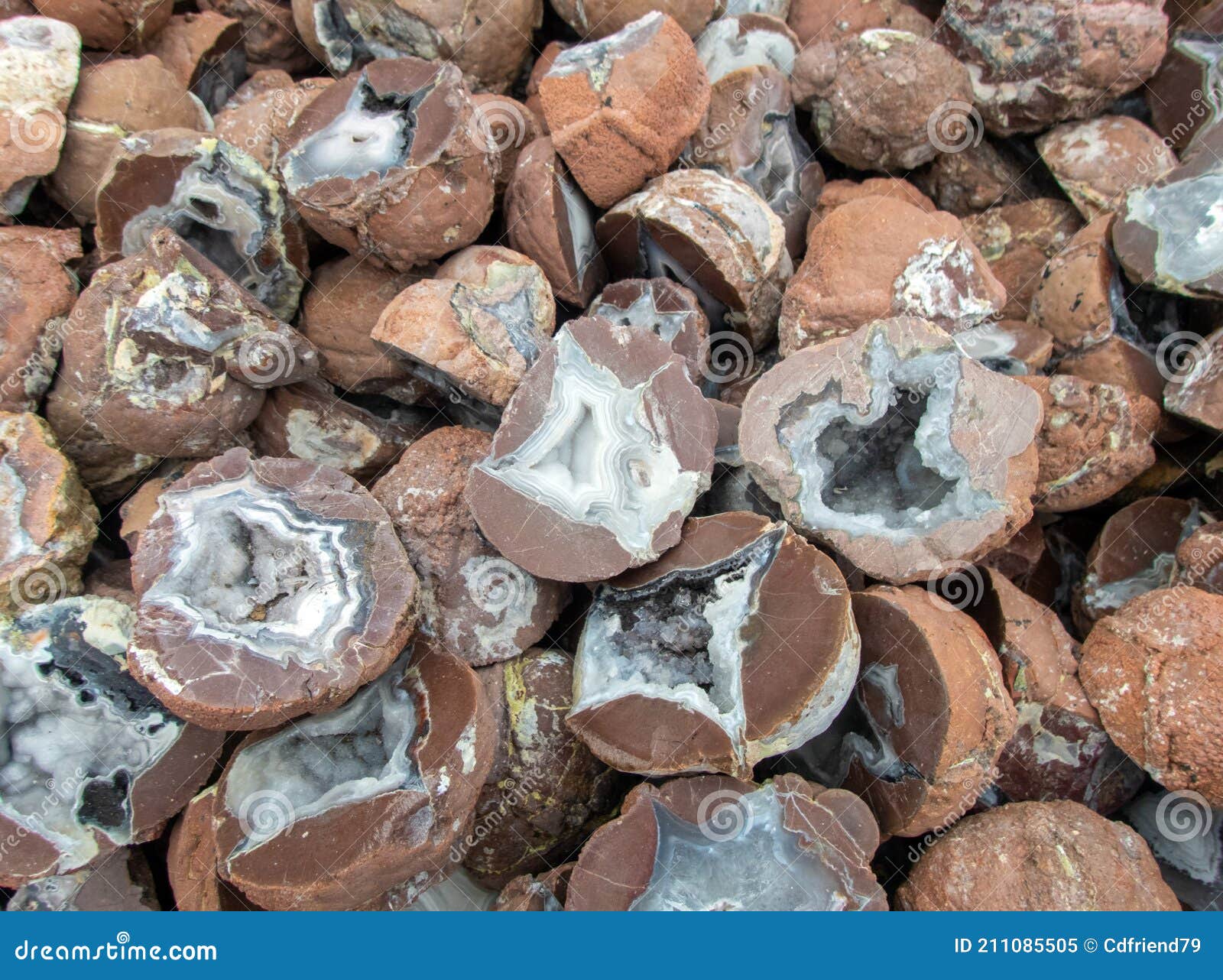 Geode Rocks Make a Neat Background Stock Image - Image of marble ...