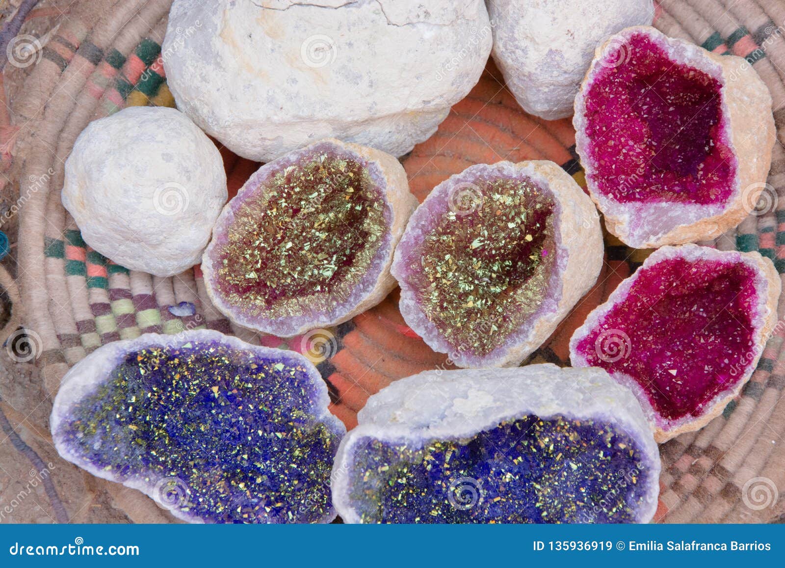 Geodes, Formation of Minerals of Different Colors Stock Image - Image ... Geodes, Formation of Minerals of Different Colors Stock Image - Image ...
