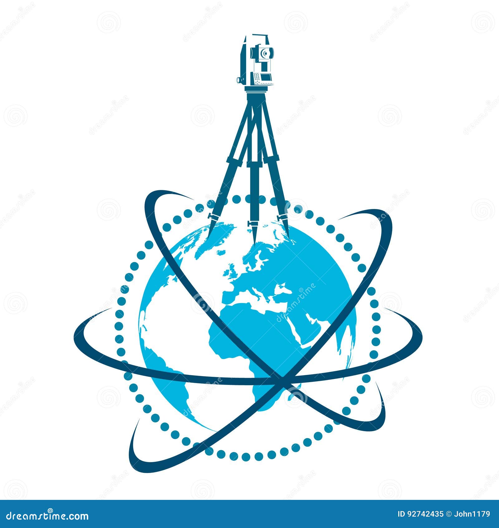 Geodesic Device and Globe Symbol Stock Illustration - Illustration of ...