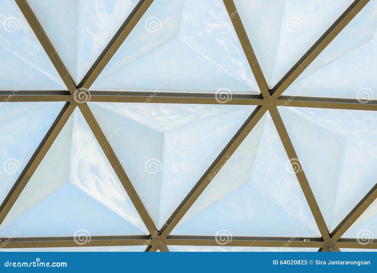 Geodesic Dome Roof Structure Stock Image - Image of geometric, interior ...