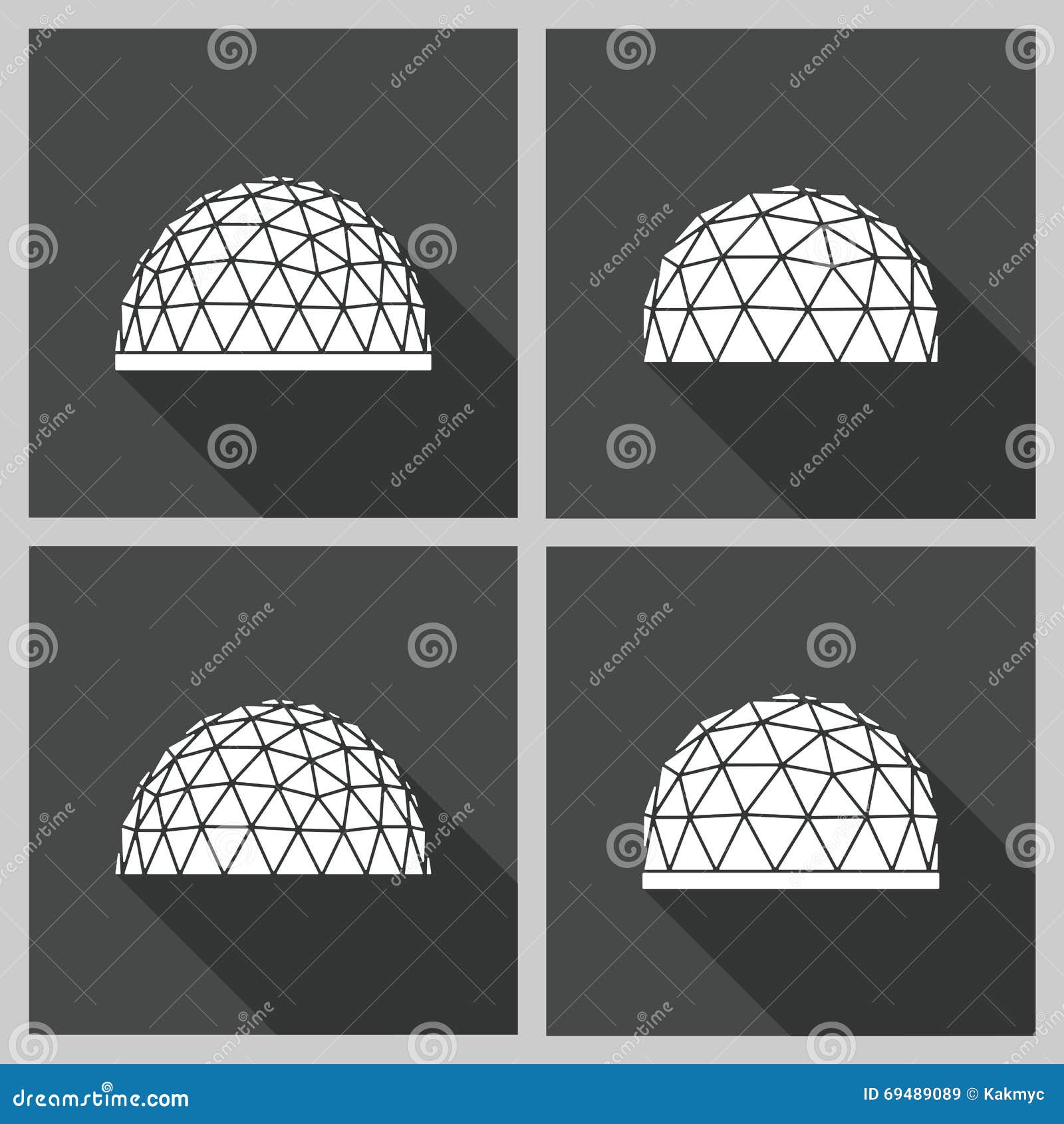 Geodesic dome Vector flat stock vector. Illustration of geometry - 69489089