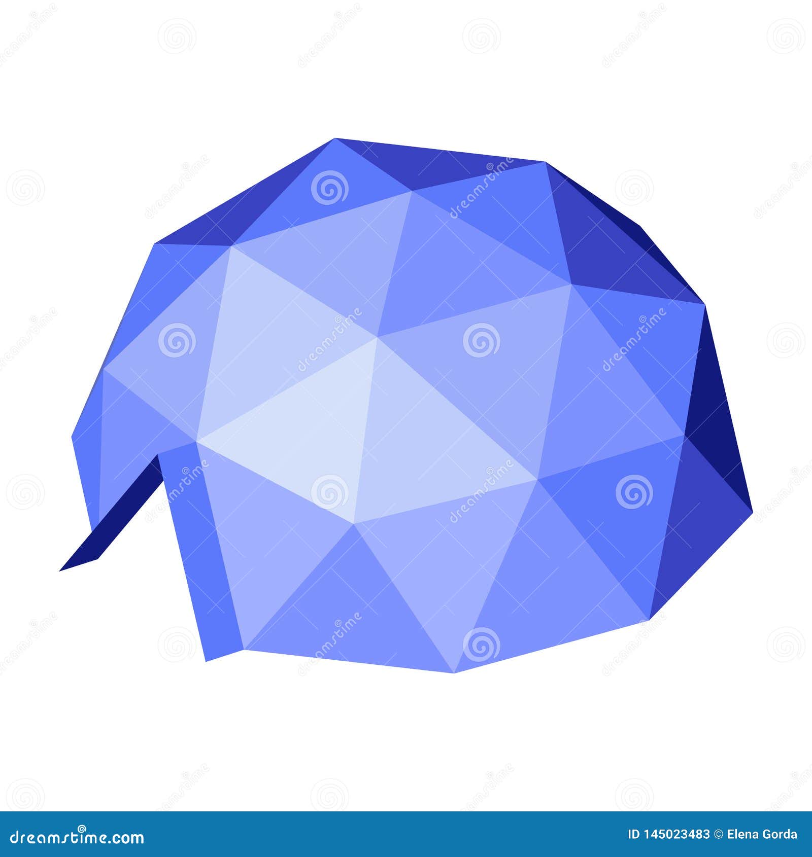 Geodesic Dome. Isometric Illustration Stock Vector - Illustration of ...