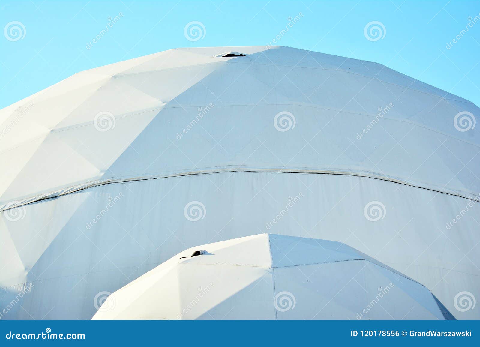 Geodesic Dome on a Background of Blue Sky Stock Photo - Image of ...