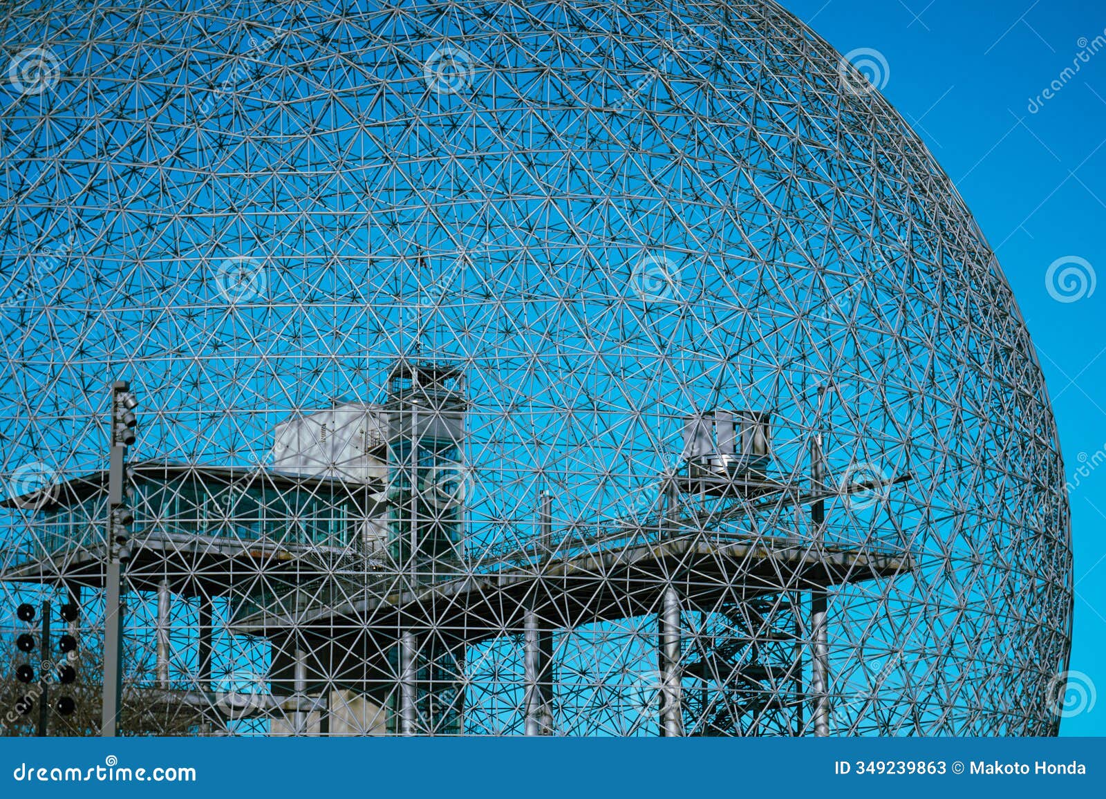 Geodesic structure details editorial stock photo. Image of futuristic ...