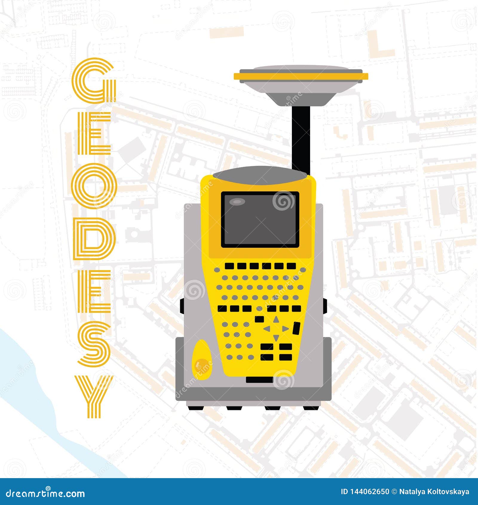 Isolate Icon of Geodesy Measuring Equipment, Engineering Technology for ...