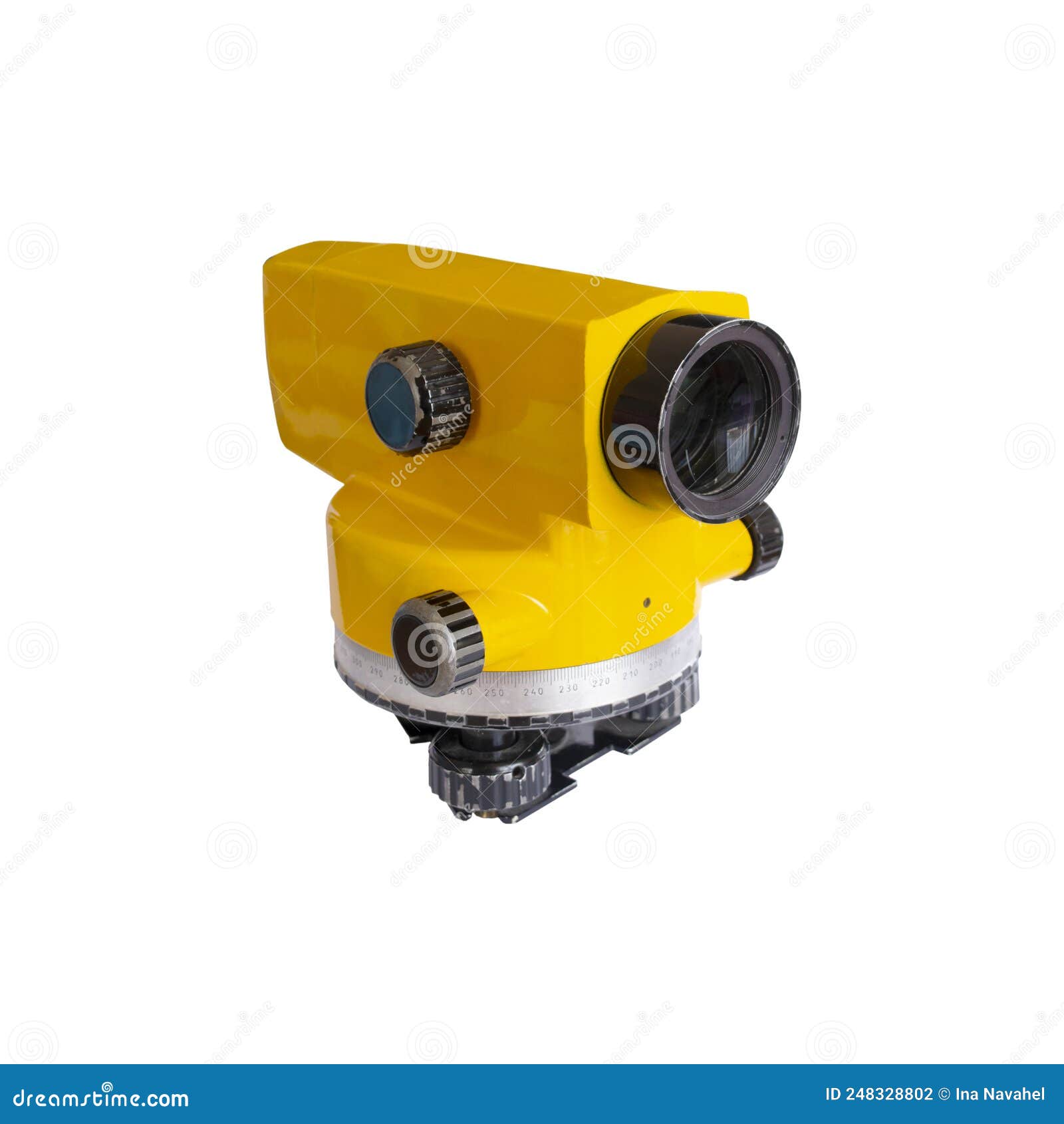 Geodesy Level Device on a Tripod Isolated on White Background. Stock ...