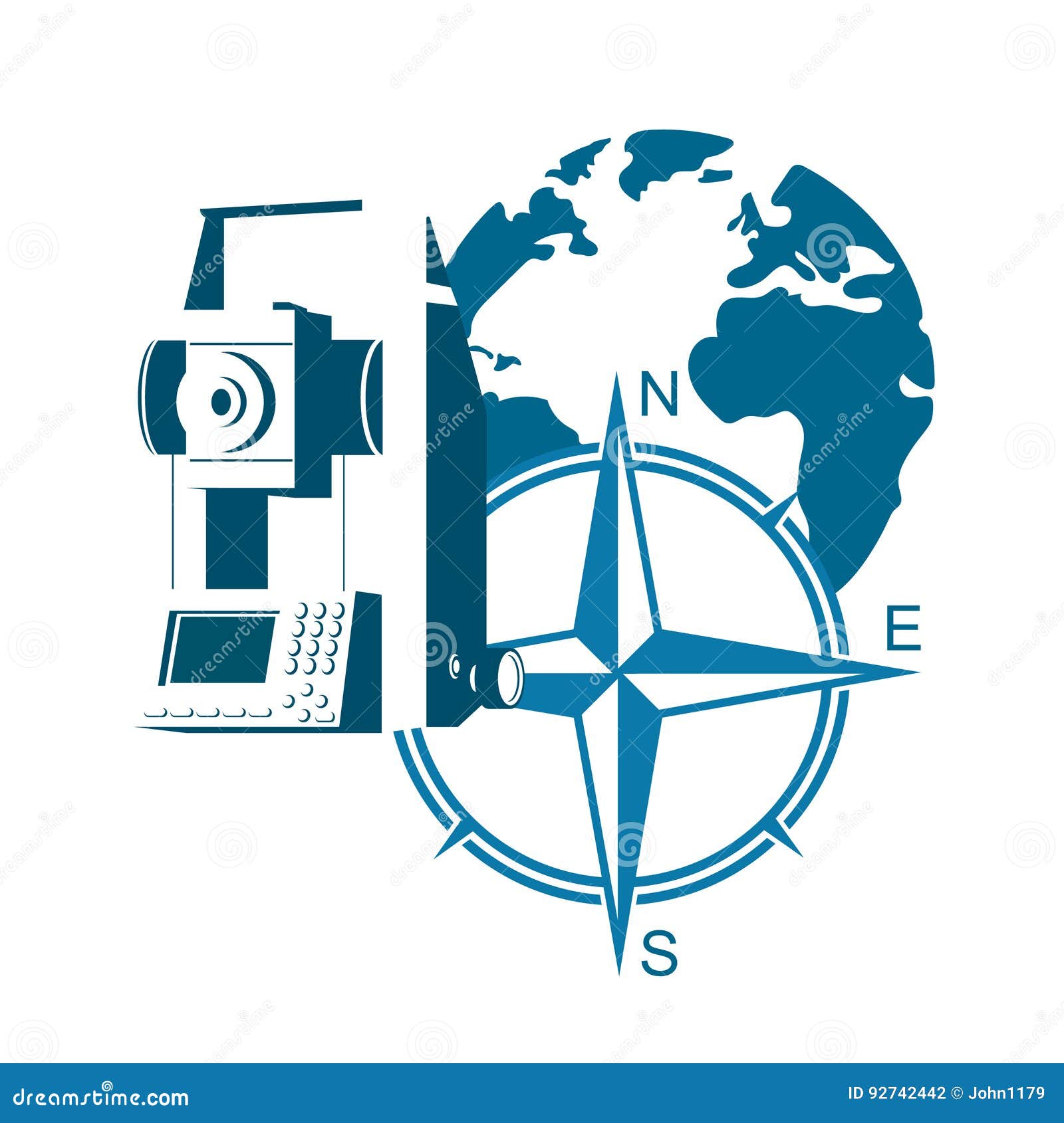 Geodesy symbol vector stock vector. Illustration of icon - 92742442