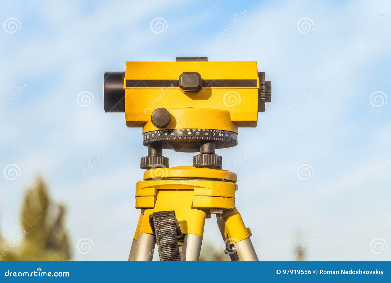 Geodetic Optical Level on a Construction Plant Stock Photo - Image of ...