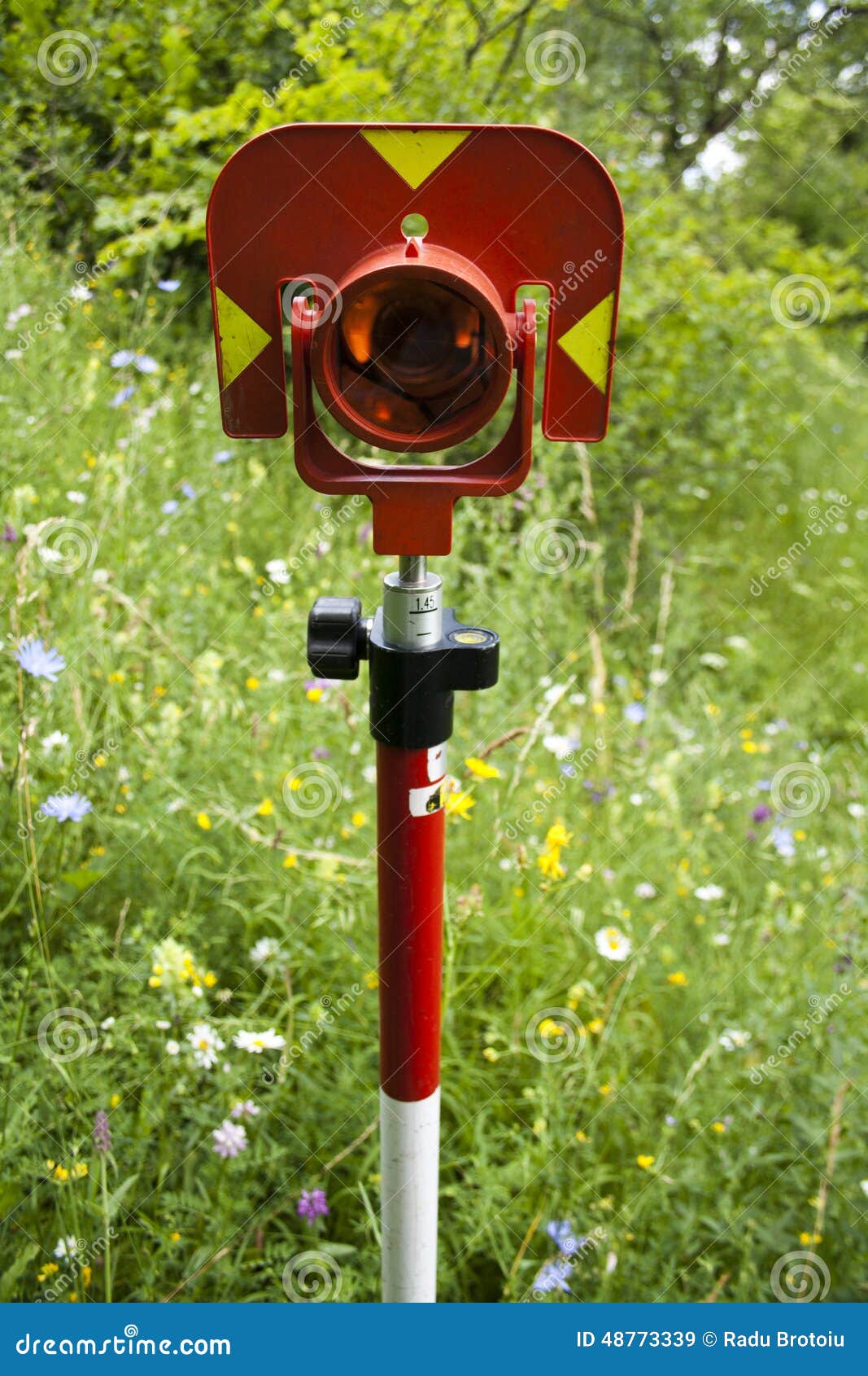 Geodetic reflect signal stock image. Image of measuring - 48773339