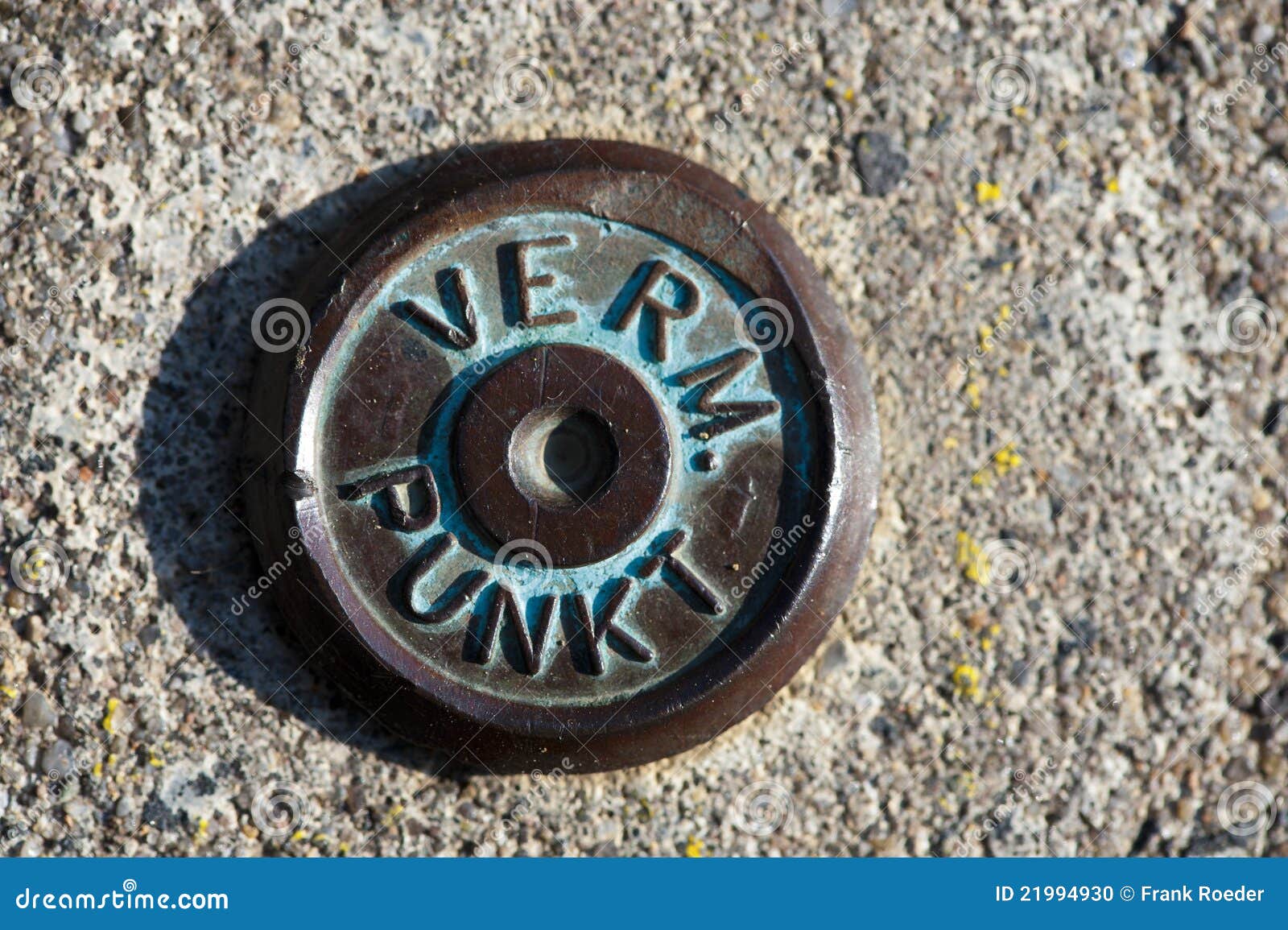 Geodetic survey point stock photo. Image of point, patina - 21994930