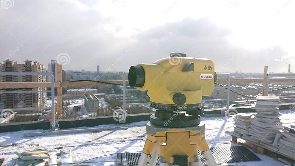 A Geodetic Tool for Leveling Stock Image - Image of difference, tool ...