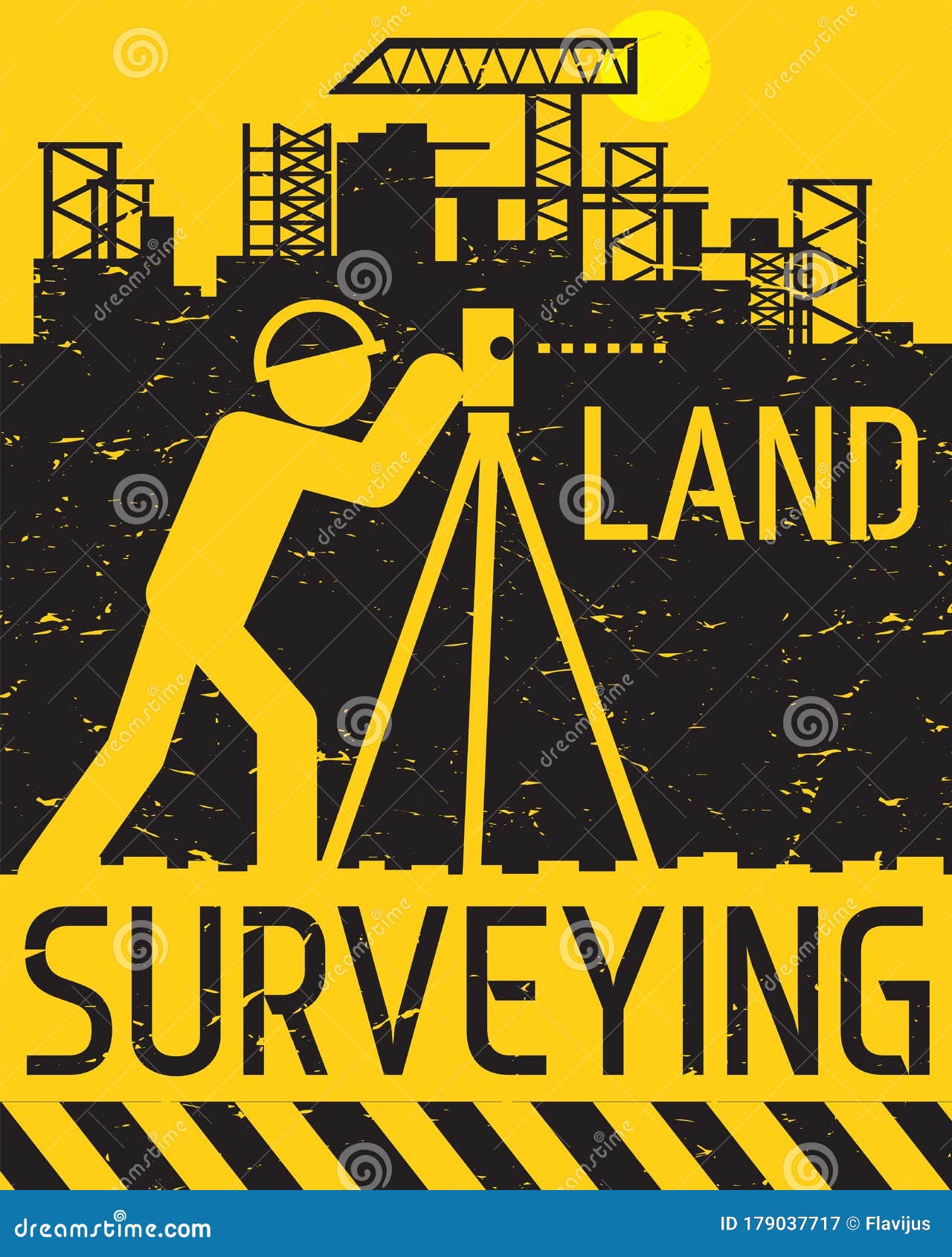 Geodetic Works. Surveyor Engineer Work on Construction Site Stock ...