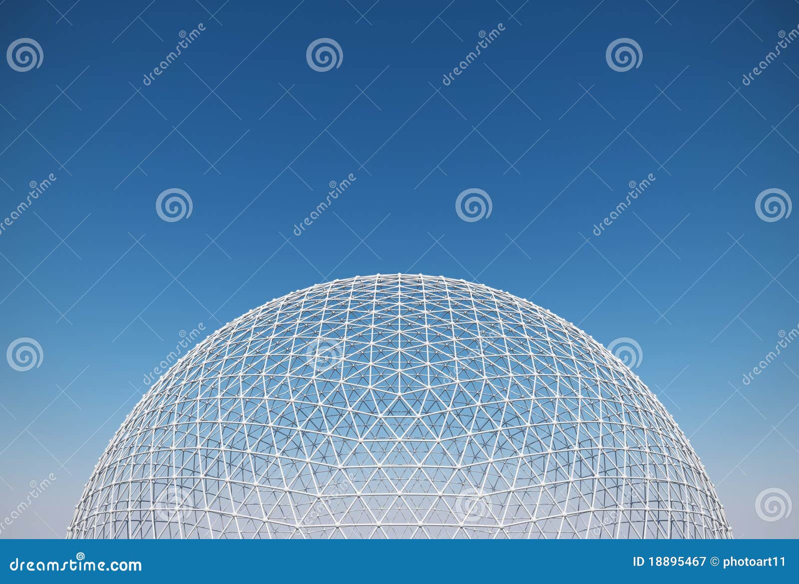 Geodetische koepel stock afbeelding. Image of structuur - 18895467