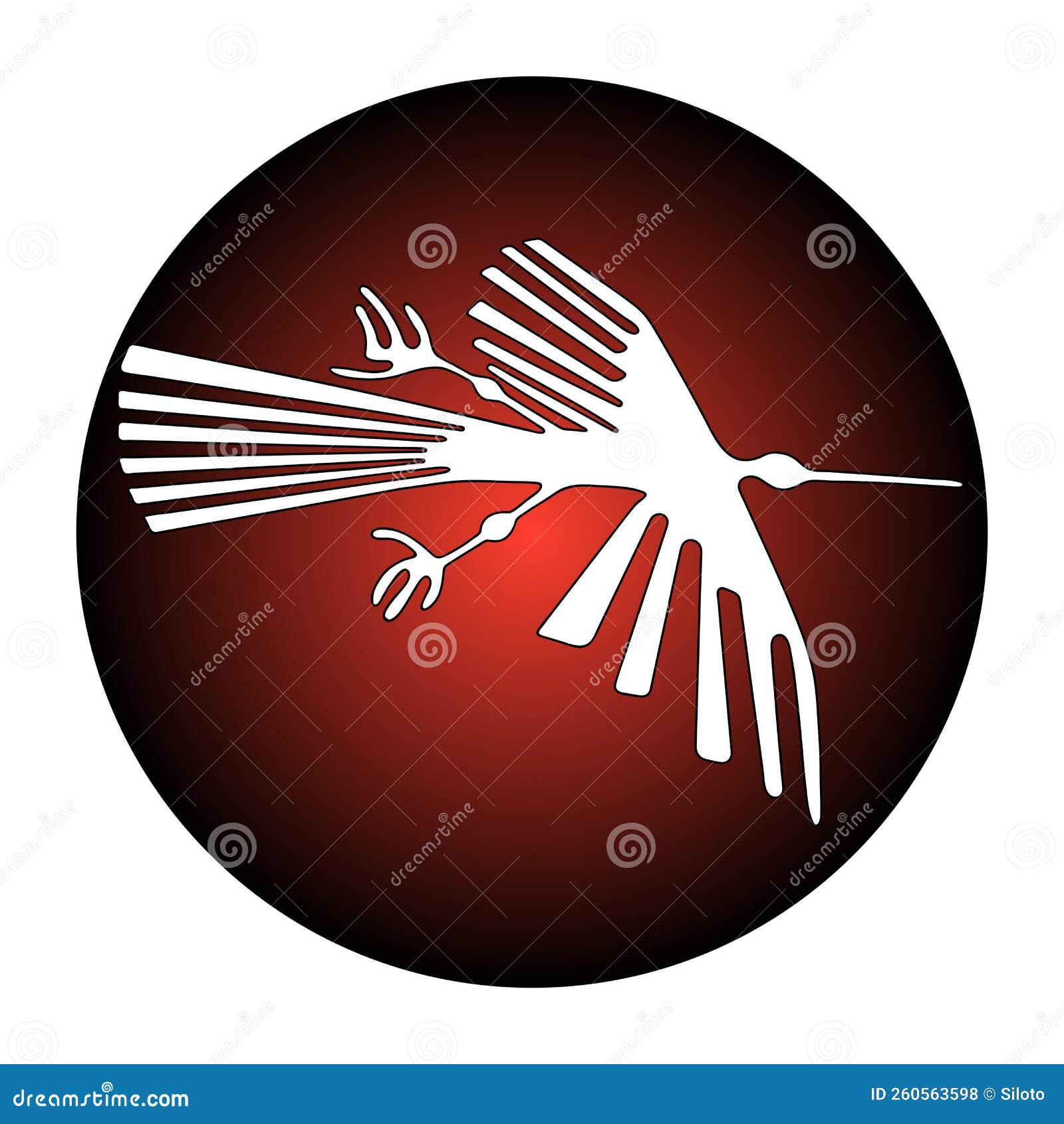 Geoglyph of the Condor from Nazca Stock Vector - Illustration of flight ...