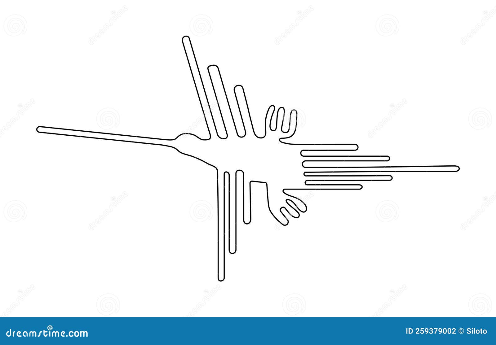 Geoglyph of the Hummingbird from Nazca Stock Vector - Illustration of ...