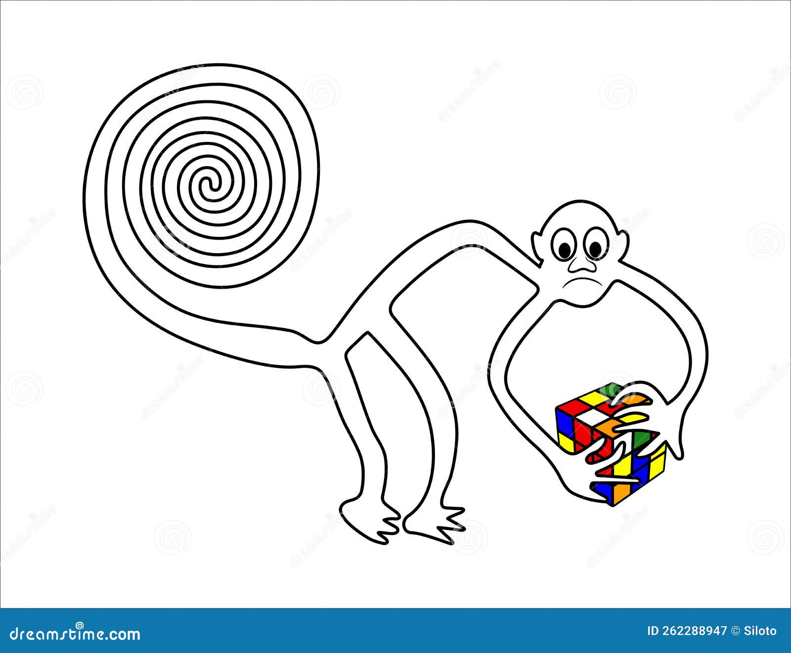 Geoglyph Of The Monkey, The Nazca Lines, Nazca Desert, Peru Vector ...