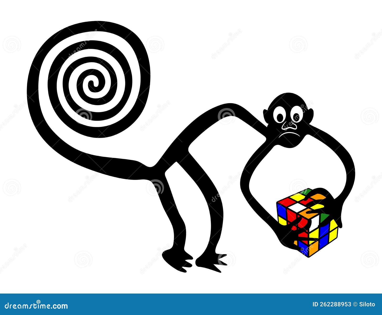Geoglyph of the Monkey with Puzzle Stock Vector - Illustration of ...