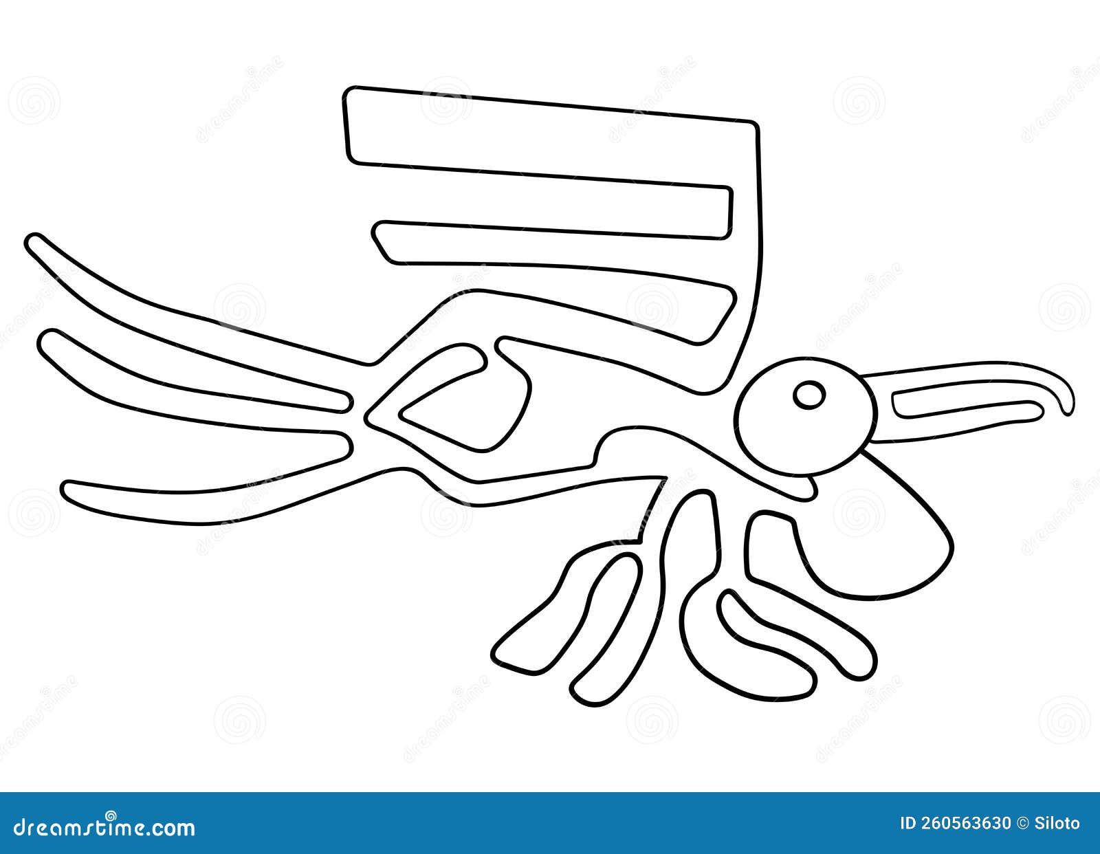 Geoglyph Of The Cat From Nazca Cartoon Vector | CartoonDealer.com ...