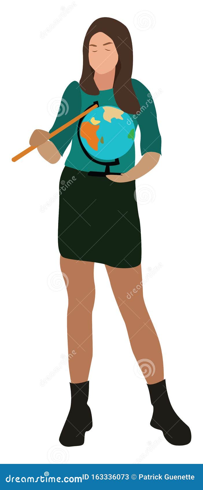 Geographer, Illustration, Vector Stock Illustration - Illustration of ...