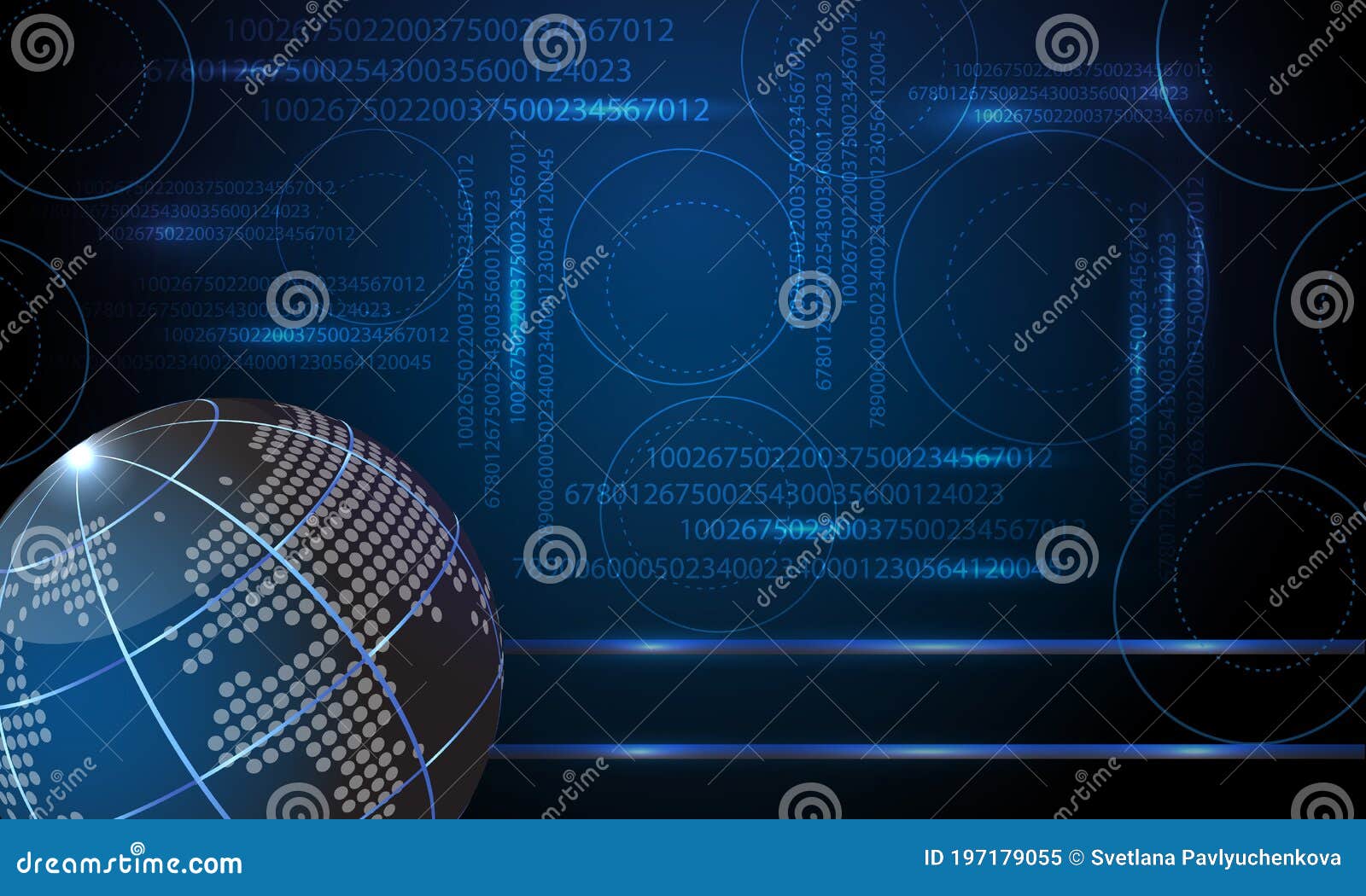 Vector Digital Business Geographic Background with Globe Image with ...