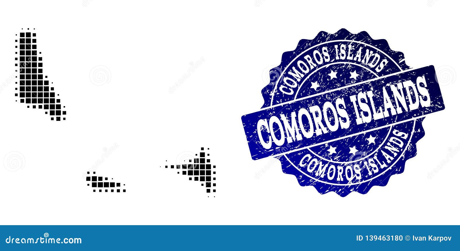 Political Map Of Comoros Isolated On Transparent Background Vector ...