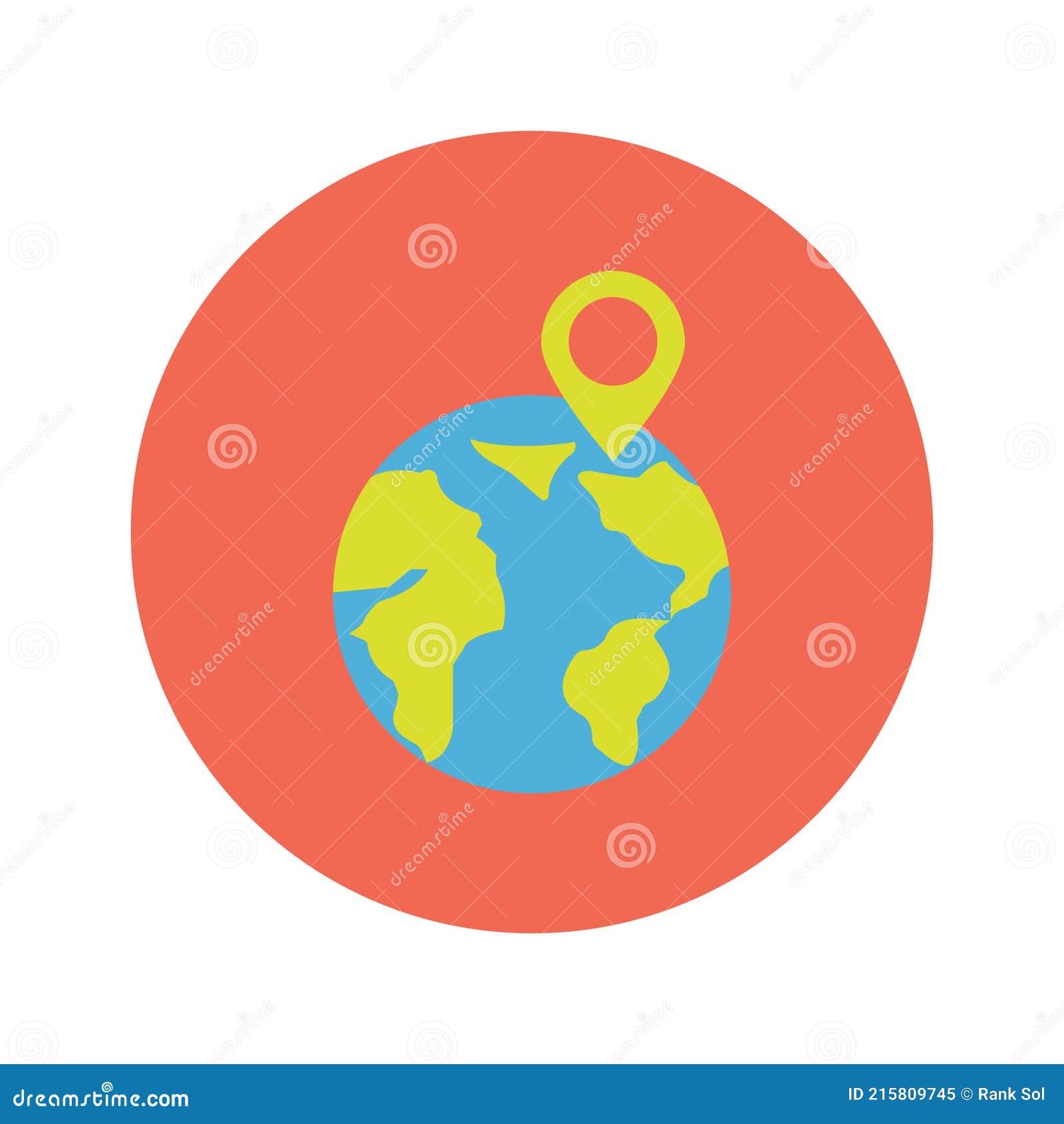 Geographic Information System Color Vector Icon Which Can Easily Modify ...
