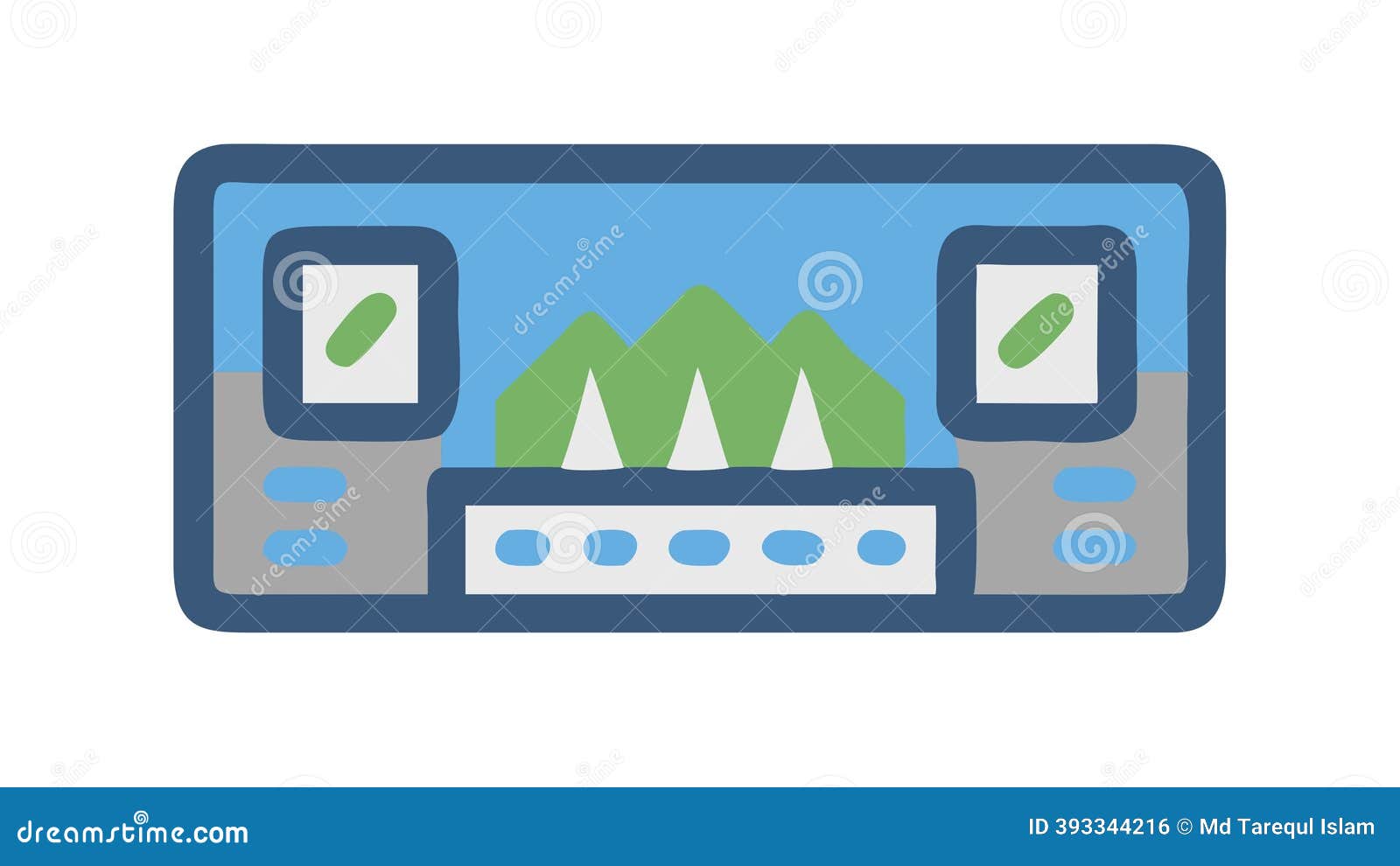 Geographic Information System, GIS Flat Line Concept. Vector ...