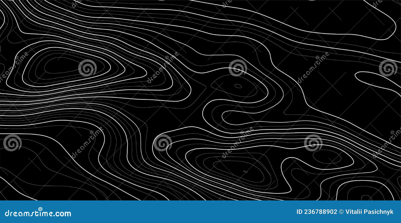 Geographic Line Map with Elevation Assignments. Contour Background ...