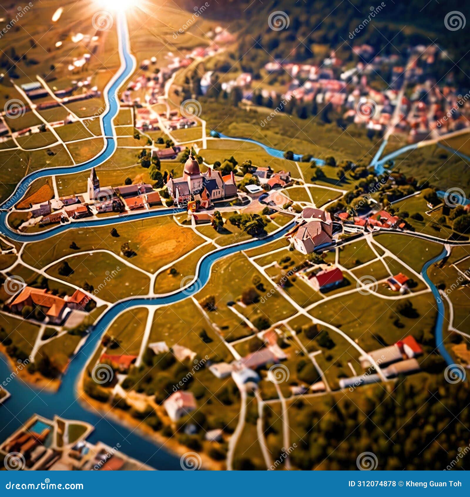 Geographic Map, Virtual Representation of Land Geography Topography ...