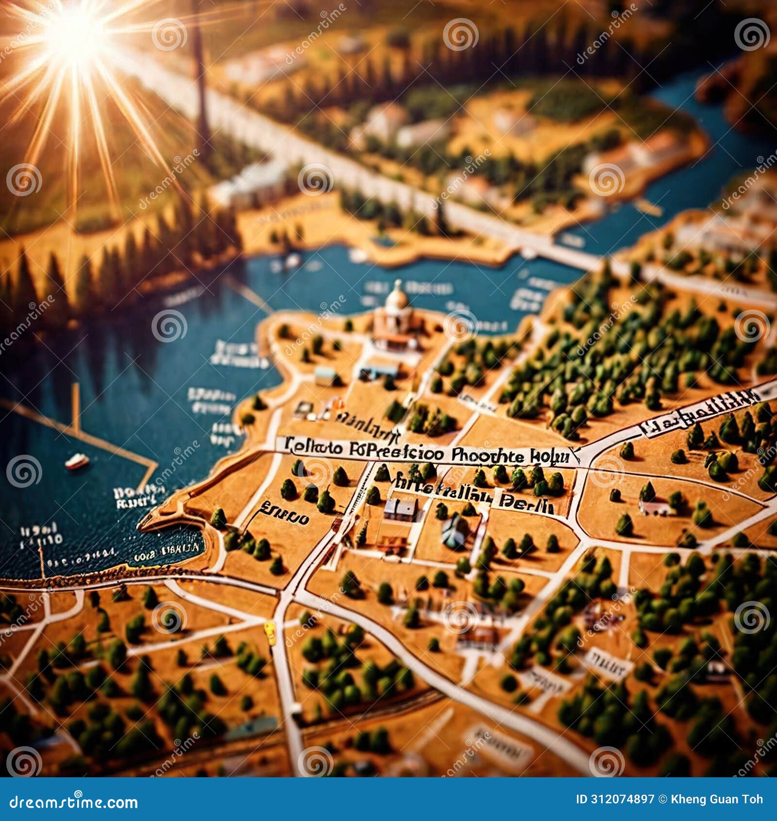 Geographic Map, Virtual Representation of Land Geography Topography ...