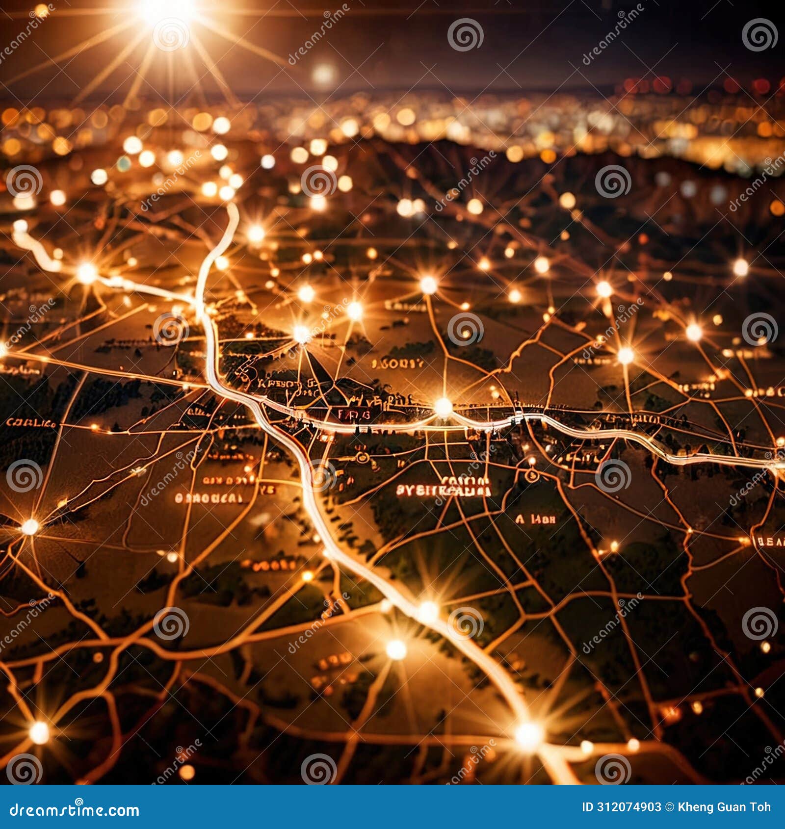 Geographic Map, Virtual Representation of Land Geography Topography ...
