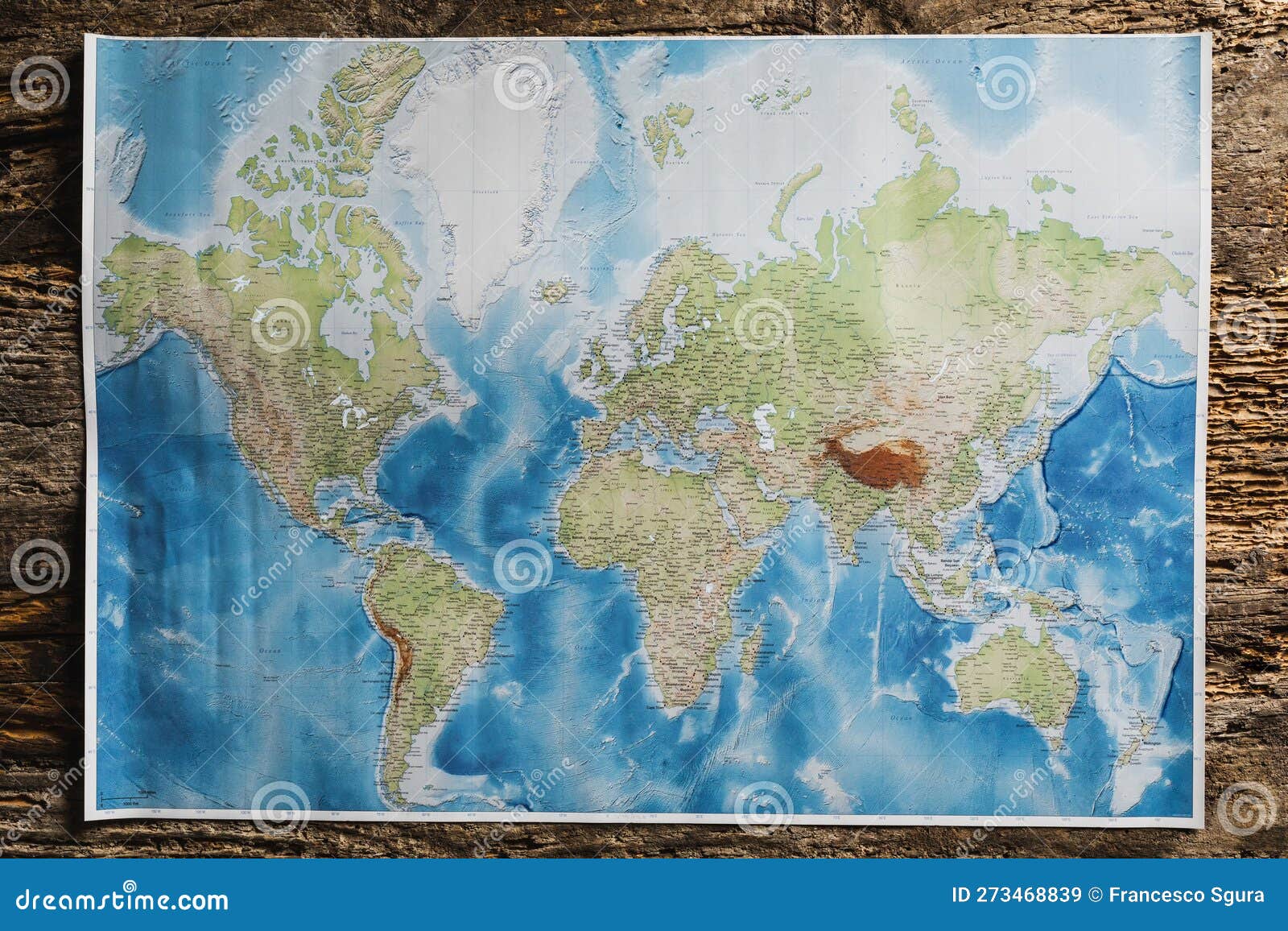 Geographic Map of the World Stock Image - Image of atlas, cartography ...